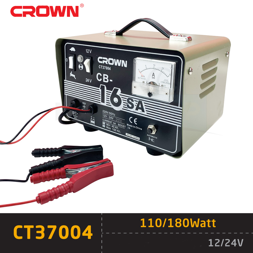 CROWN Battery Charger, 12/24V, 110-180W, Battery Charging Capacity 40 ...