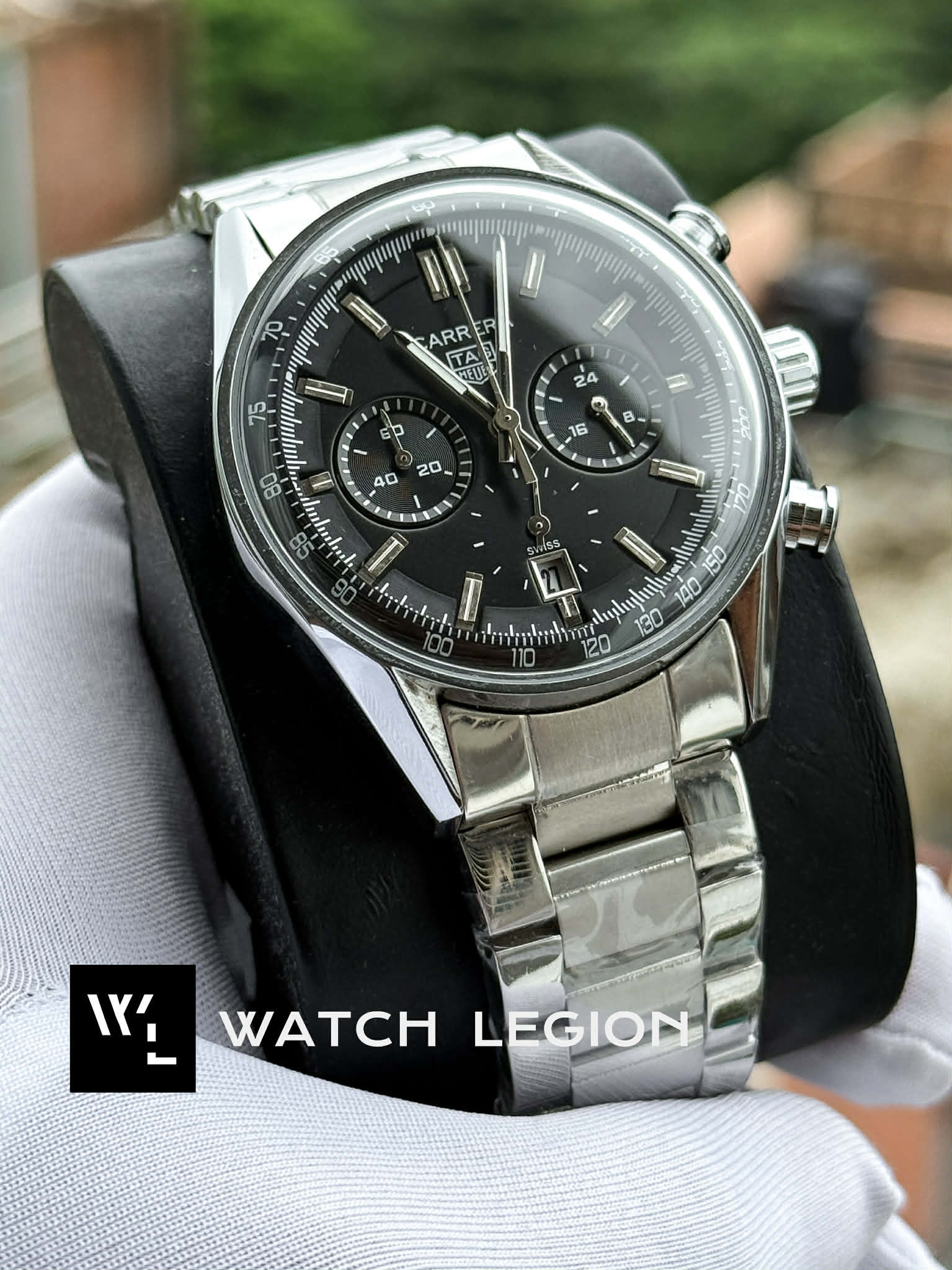 TAG CARRERA SWEEP BLACK DIAL CHRONO | Watch Legion BD