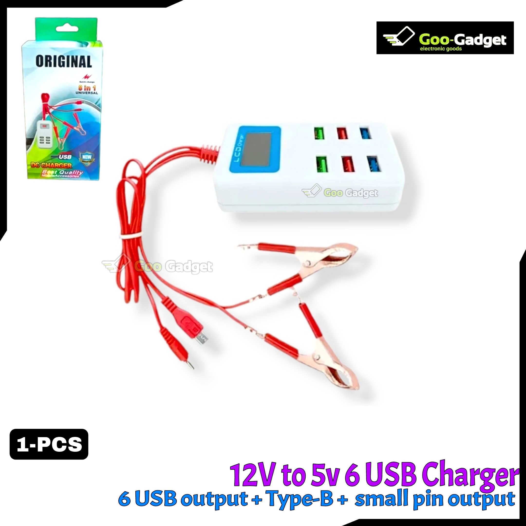 12V to 24V Universal Battery Clip Charger | Fast Charger with Display ...