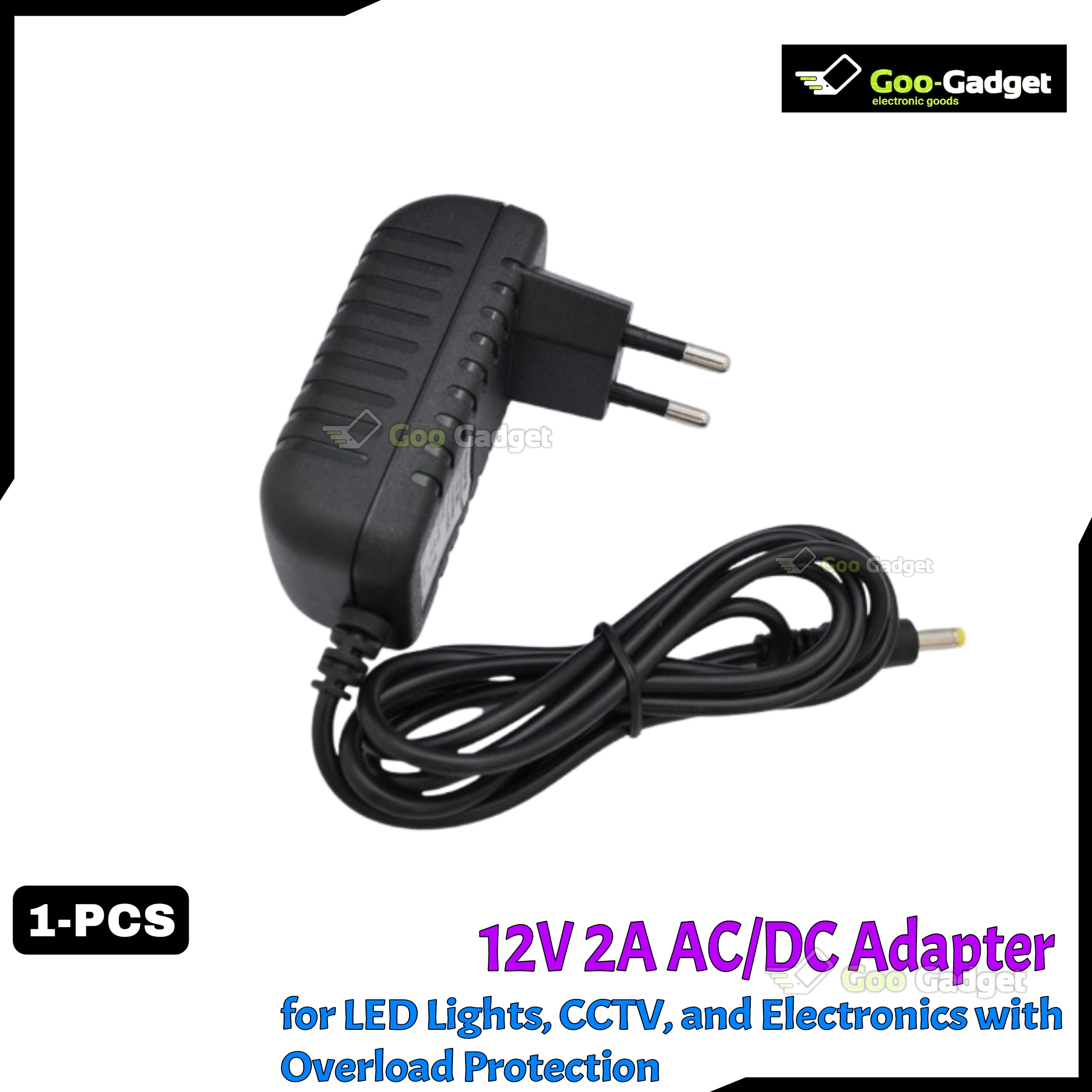 12V 2A AC/DC Power Adapter | LED Lights, CCTV Cameras, and Electronics ...