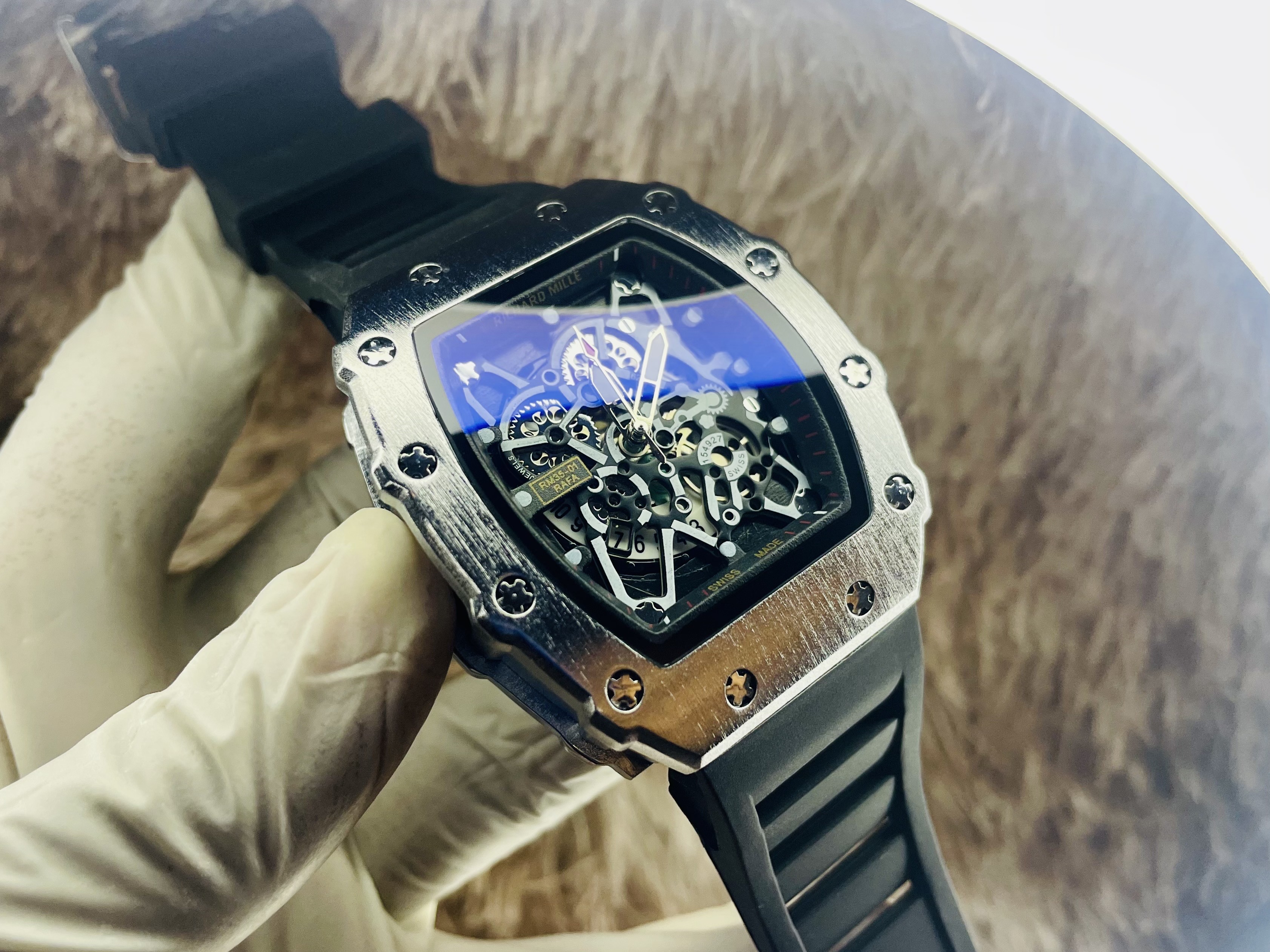 Richard Mille Watch (Silver Black) | Anvoola