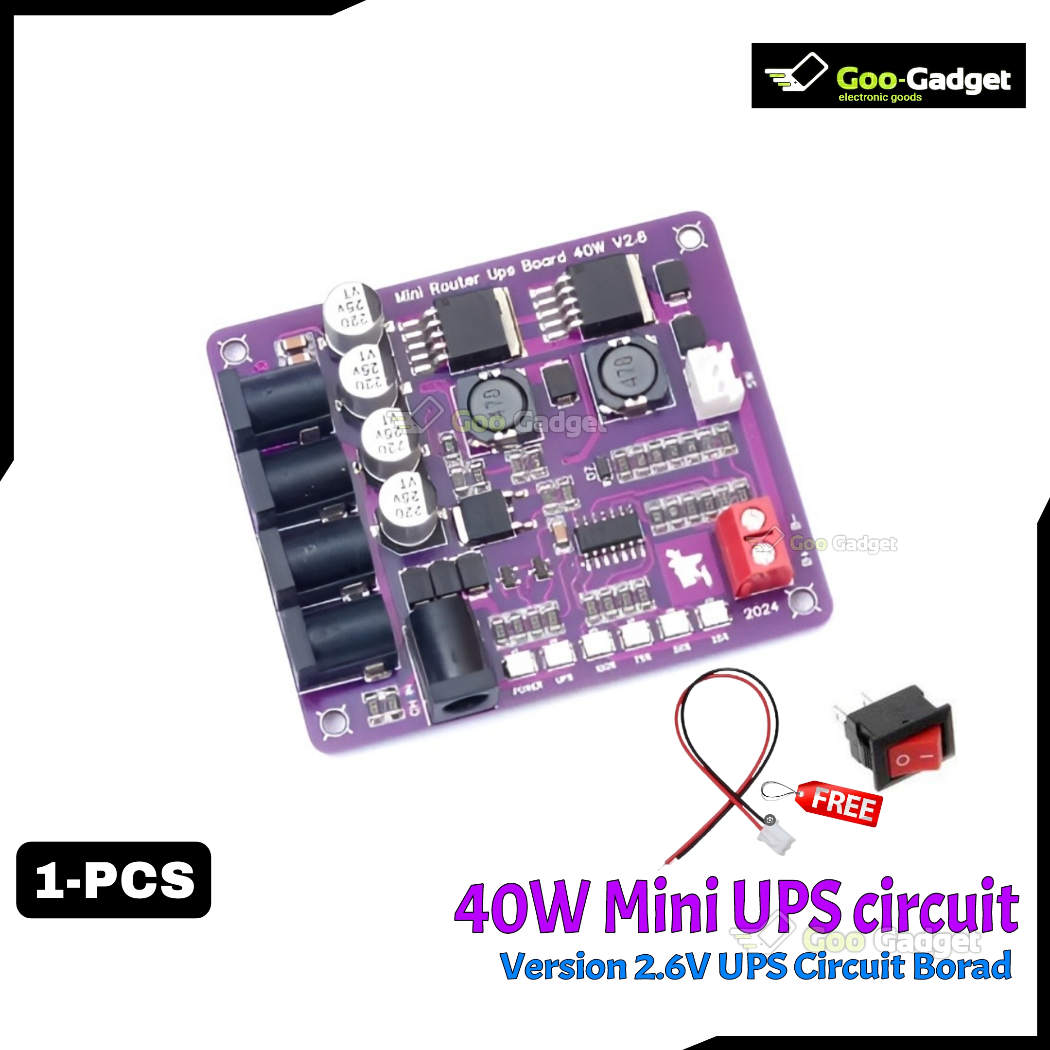 Mini Router UPS Circuit Borad 40W V2.6 Battery Charger Board 11.1V Battery Charger | Goo Gadget