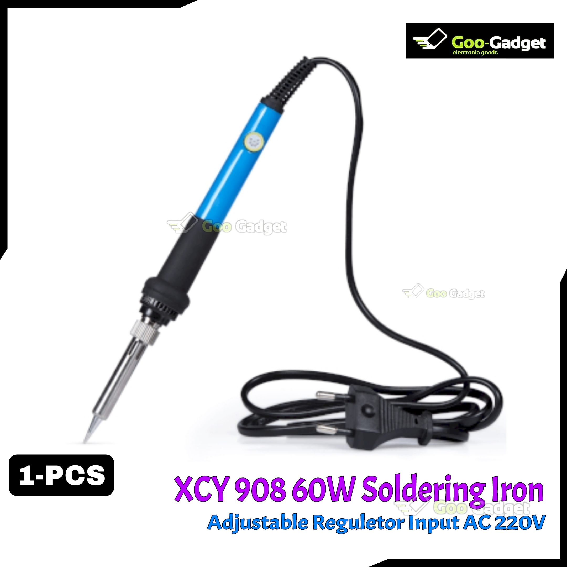 XCY 908 60W Adjustable Temperature Soldering Iron | Precision 200-450°C ...