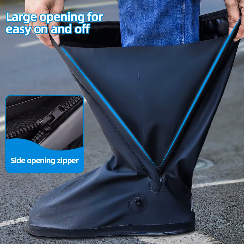 Shoe Rain Cover - Waterproof & Reusable Long Shoe Cover for Man & Women ...