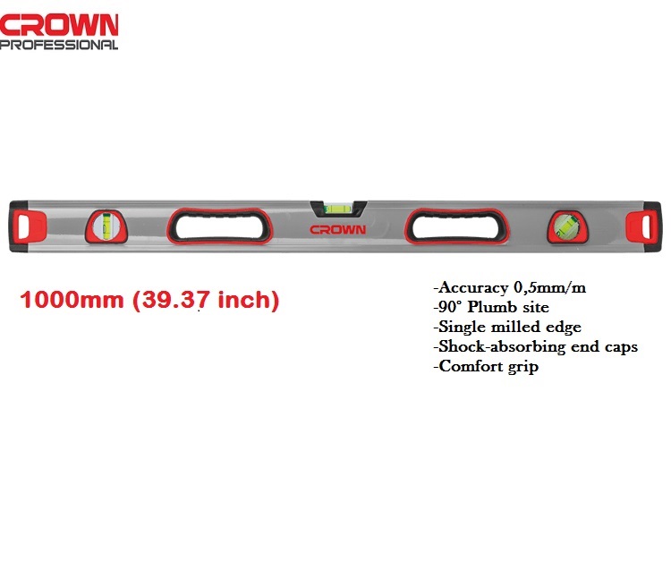CROWN Professional Spirit level ( 1000mm | 1200mm ), Blisters 3,Non ...