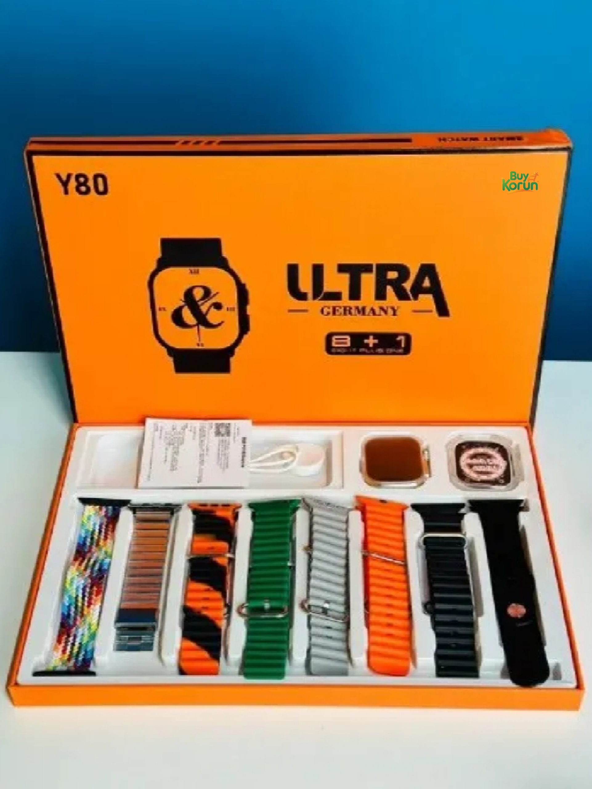 Y80 Ultra (8+1) Straps Smart Wireless Charging Watch | Buy Korun