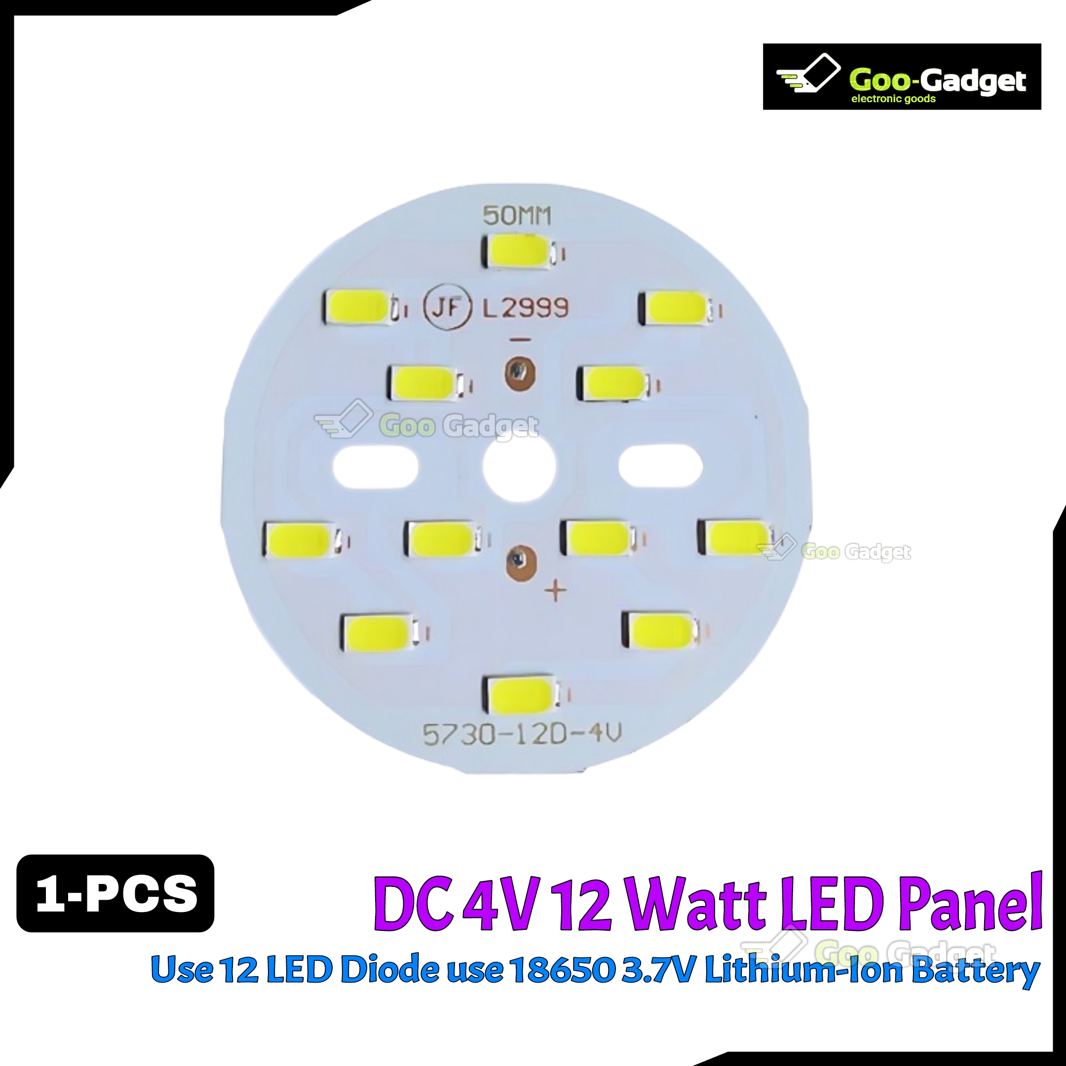 DC 12W 4-Volt LED Plate Panel 12D | High-Efficiency LED Light Panel ...