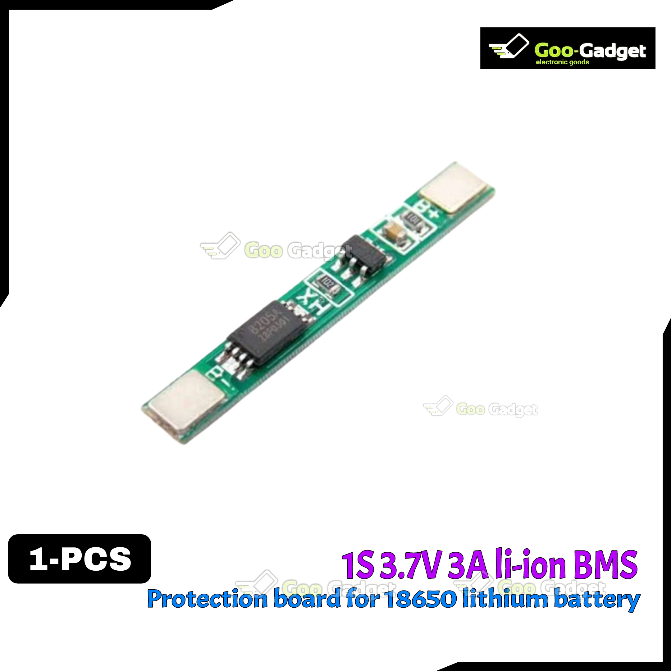 1S 3.7V 3A Li-ion Battery Protection Module BMS PCM Board for 18650 ...