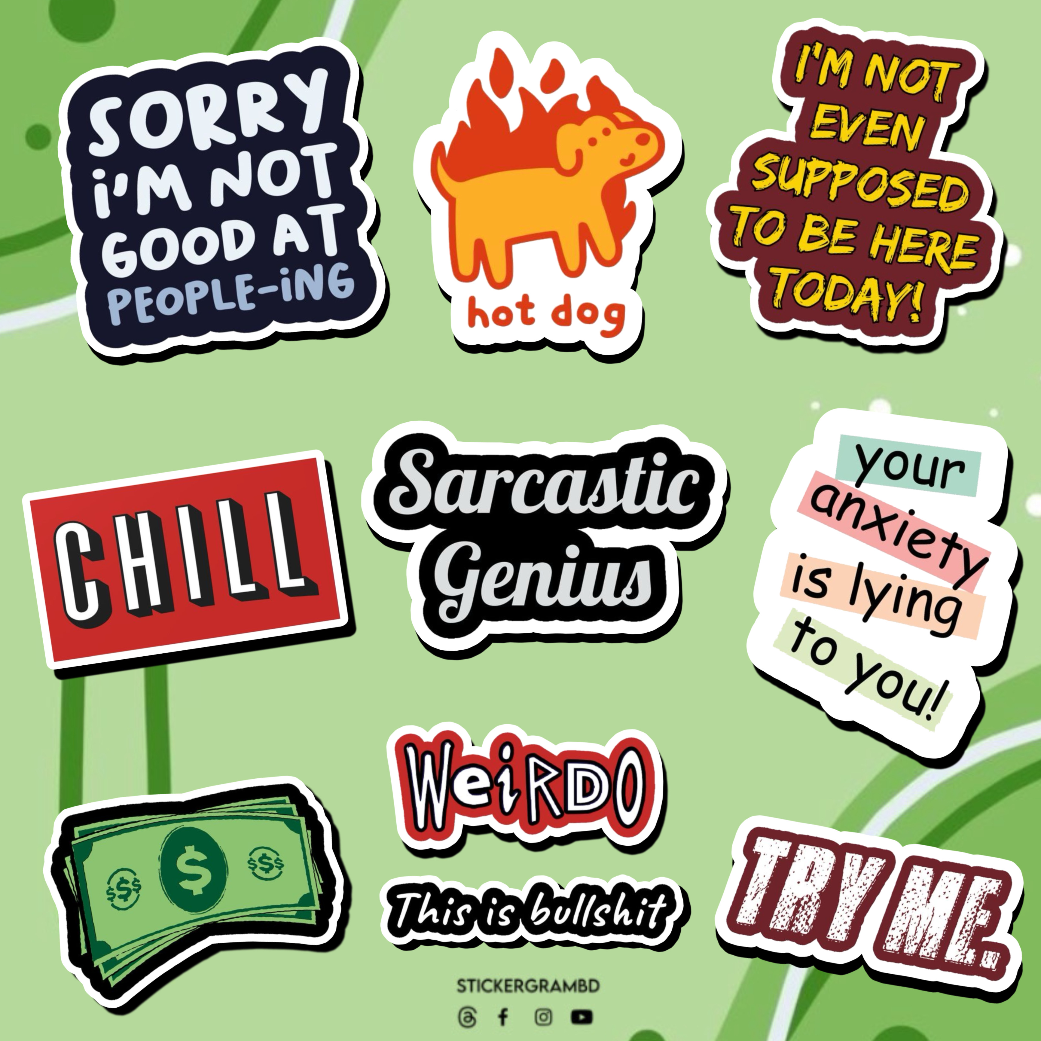 Sarcastic Sticker Set 05 | Stickergram BD