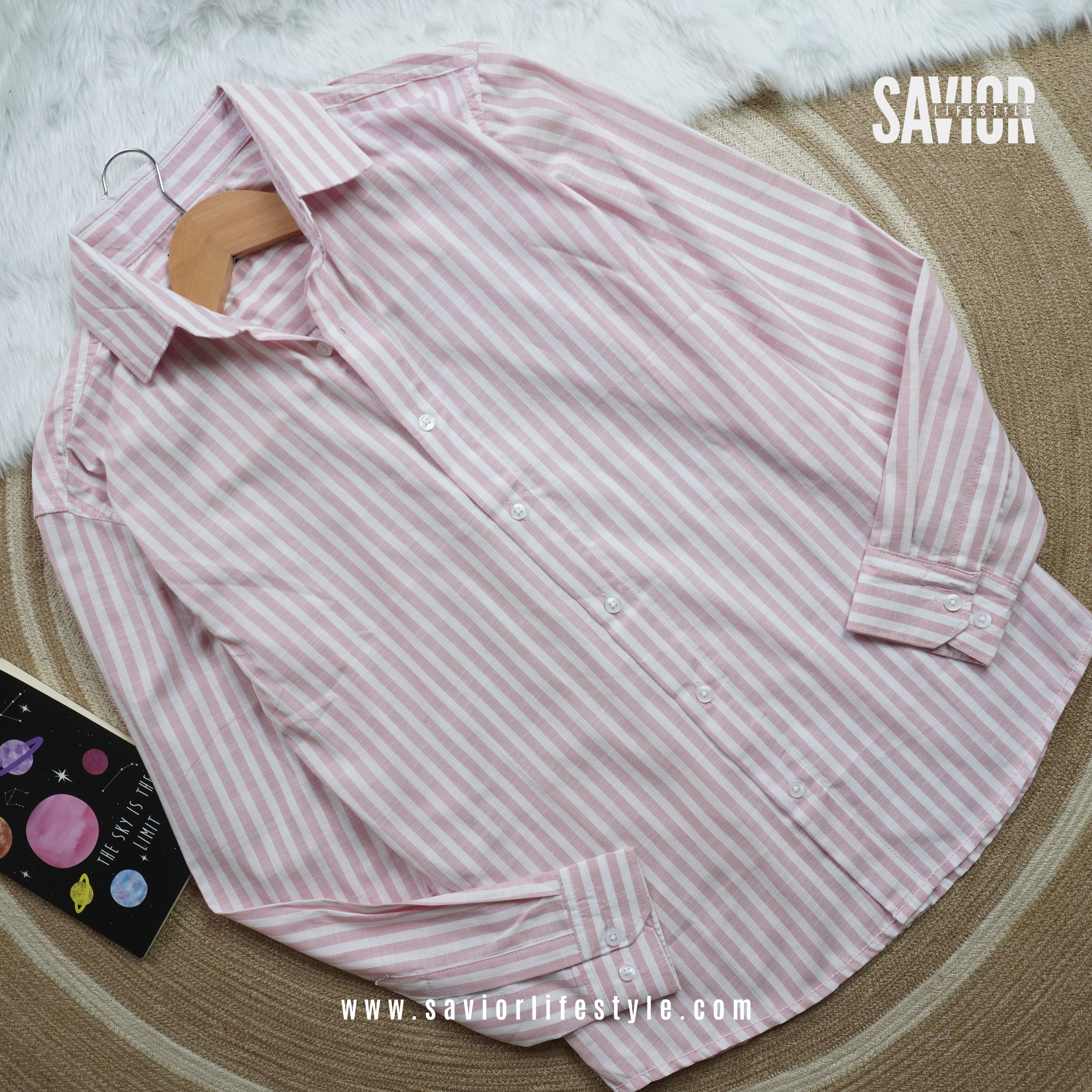 Baby Pink Stripe - Old Money Full Sleeve Shirt | Savior Lifestyle