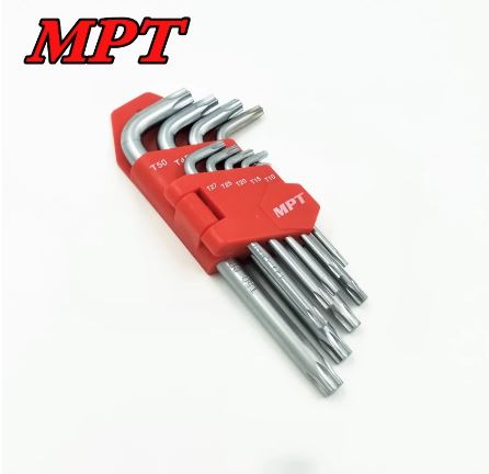 MPT 9pcs Trox Hex Key Set ( Long Arm), Cr-V, ( T10,T15,T20,T27,T30,T40 ...
