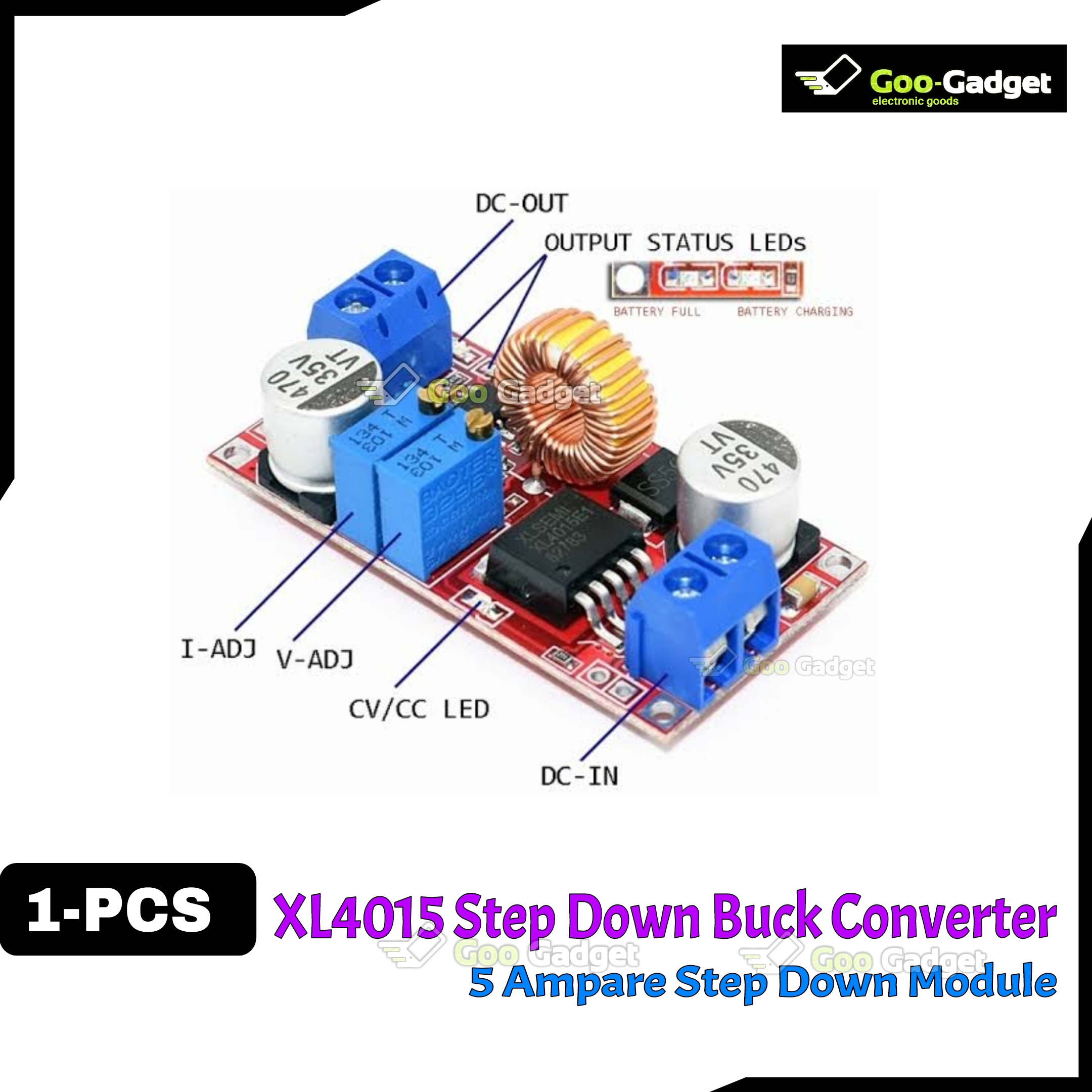 XL4015 5A DC-DC Step-Down Adjustable Power Supply XL-4015 Module Buck ...