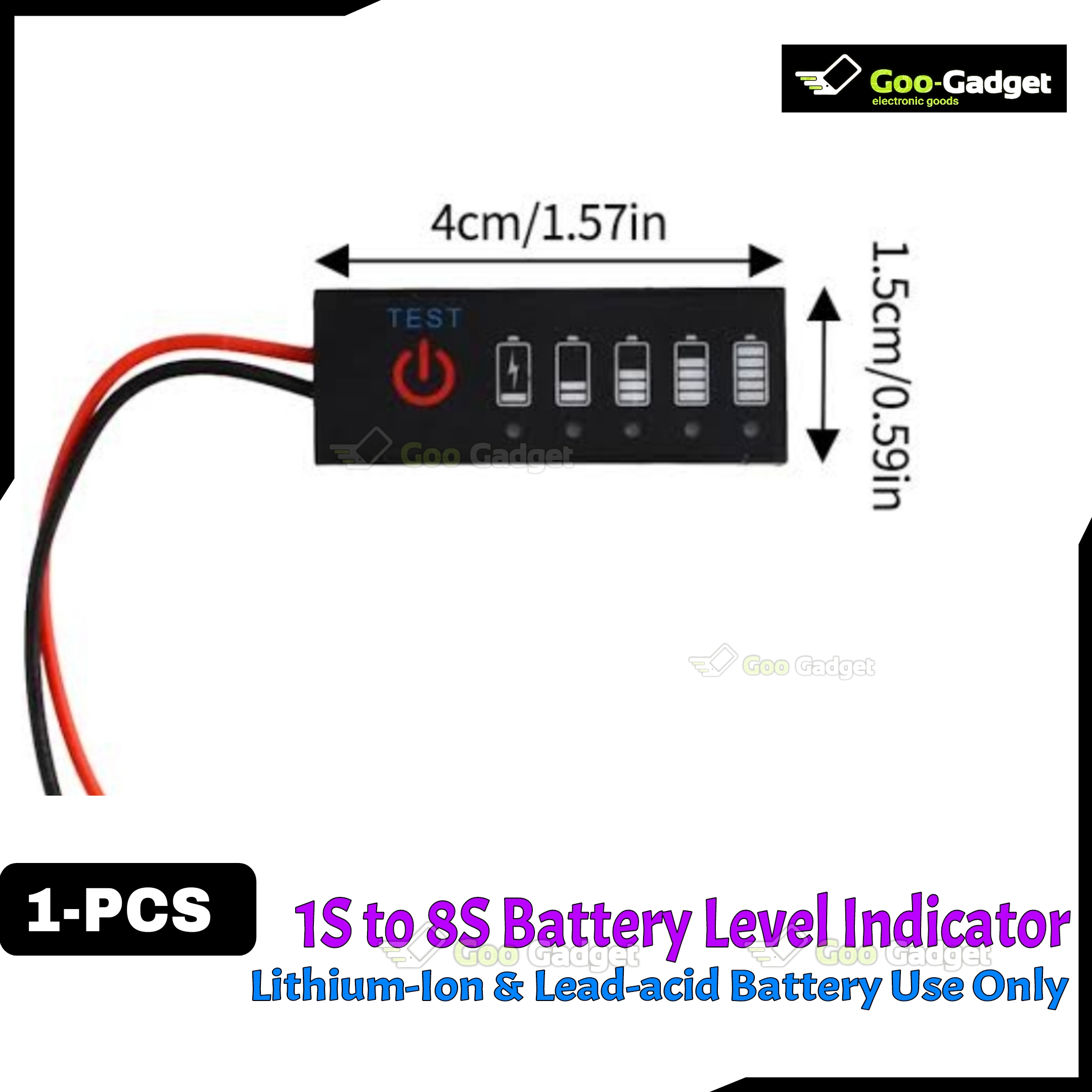 1S-8S Battery Level Indicator Tester for 18650 Li-ion, Lithium, and ...