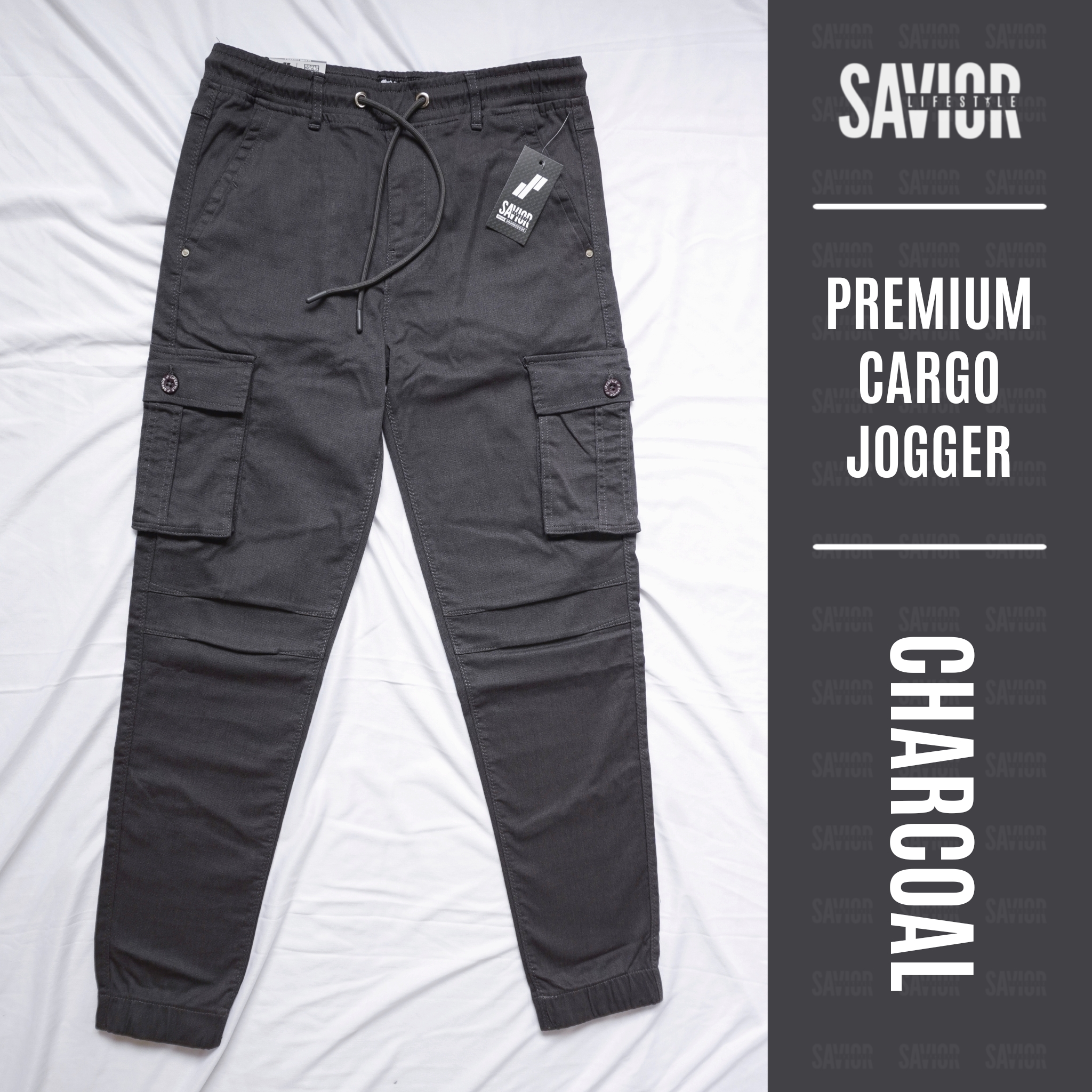 Charcoal Color Premium Cargo Jogger – Rugged Fit & Utility | Savior ...