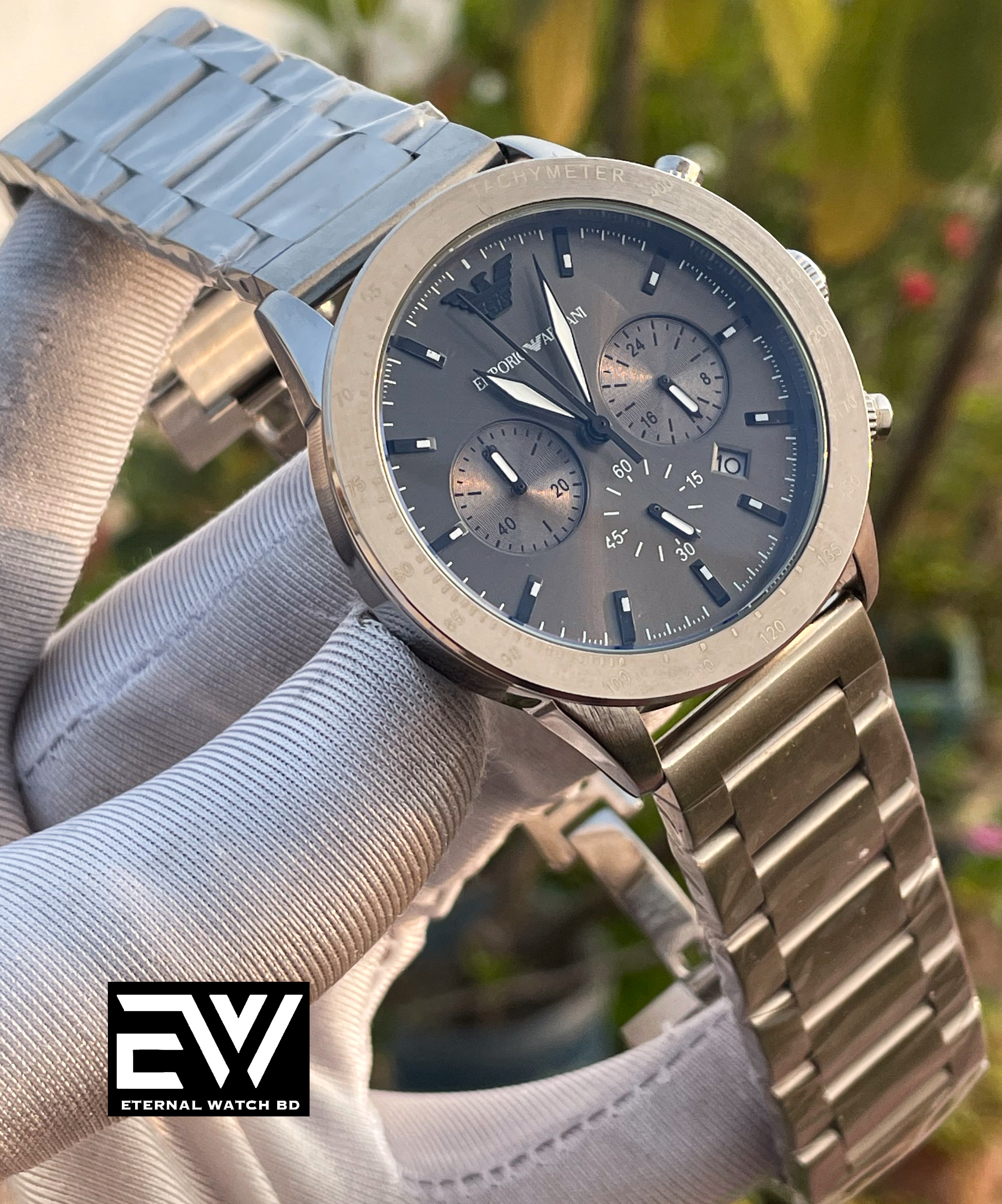 ARMANI SILVER CH GRAY DIAL | Eternal Watch BD
