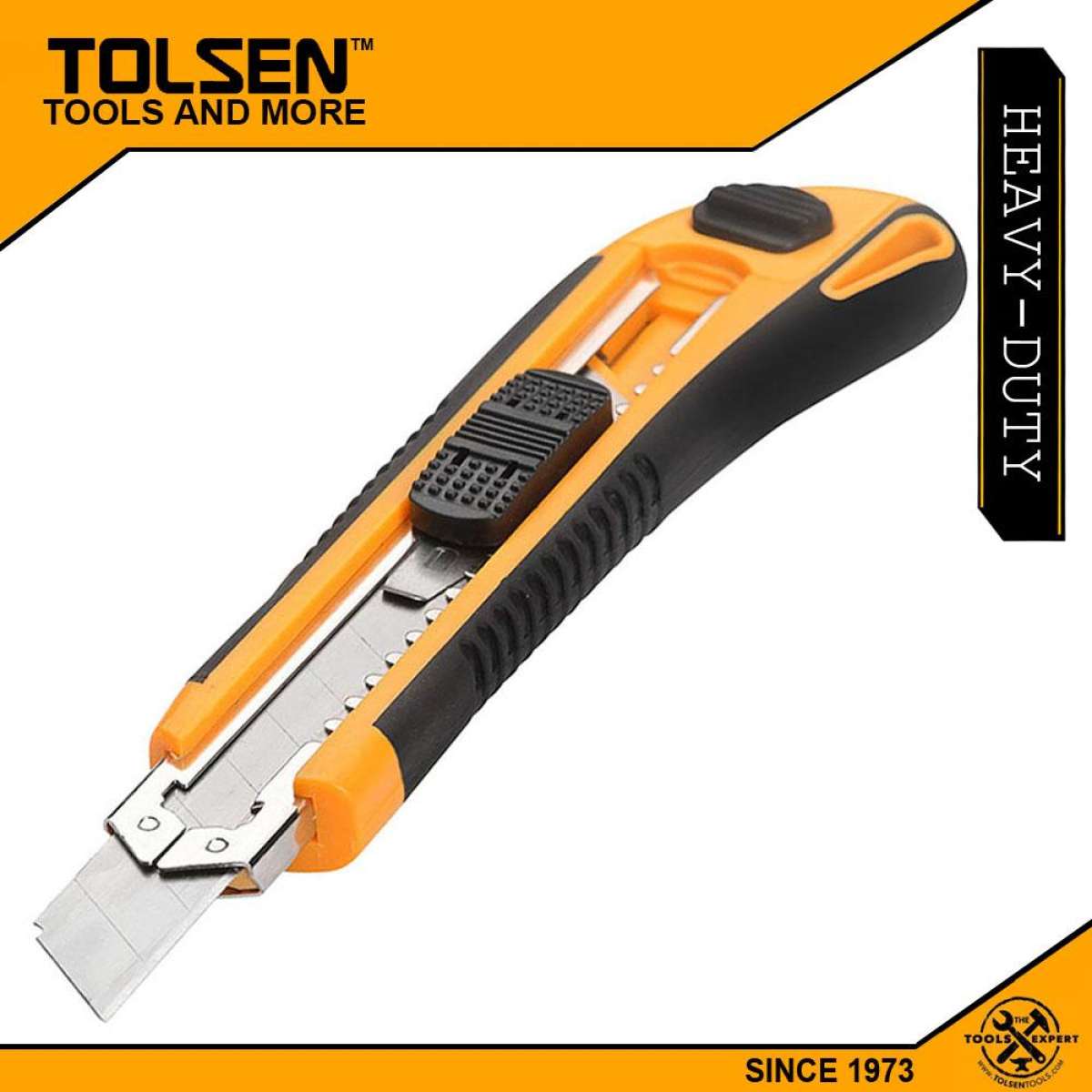 Tolsen Industrial Snap-off Cutter (18x100mm) with 3Pcs Refill Model ...