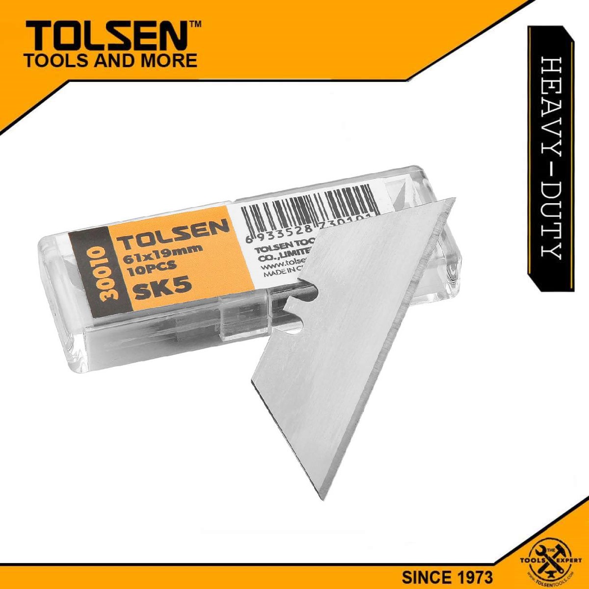 TOLSEN 10Pcs Cutter Blade Refill Set For SK5 (61x19mm) Model: 30010 ...