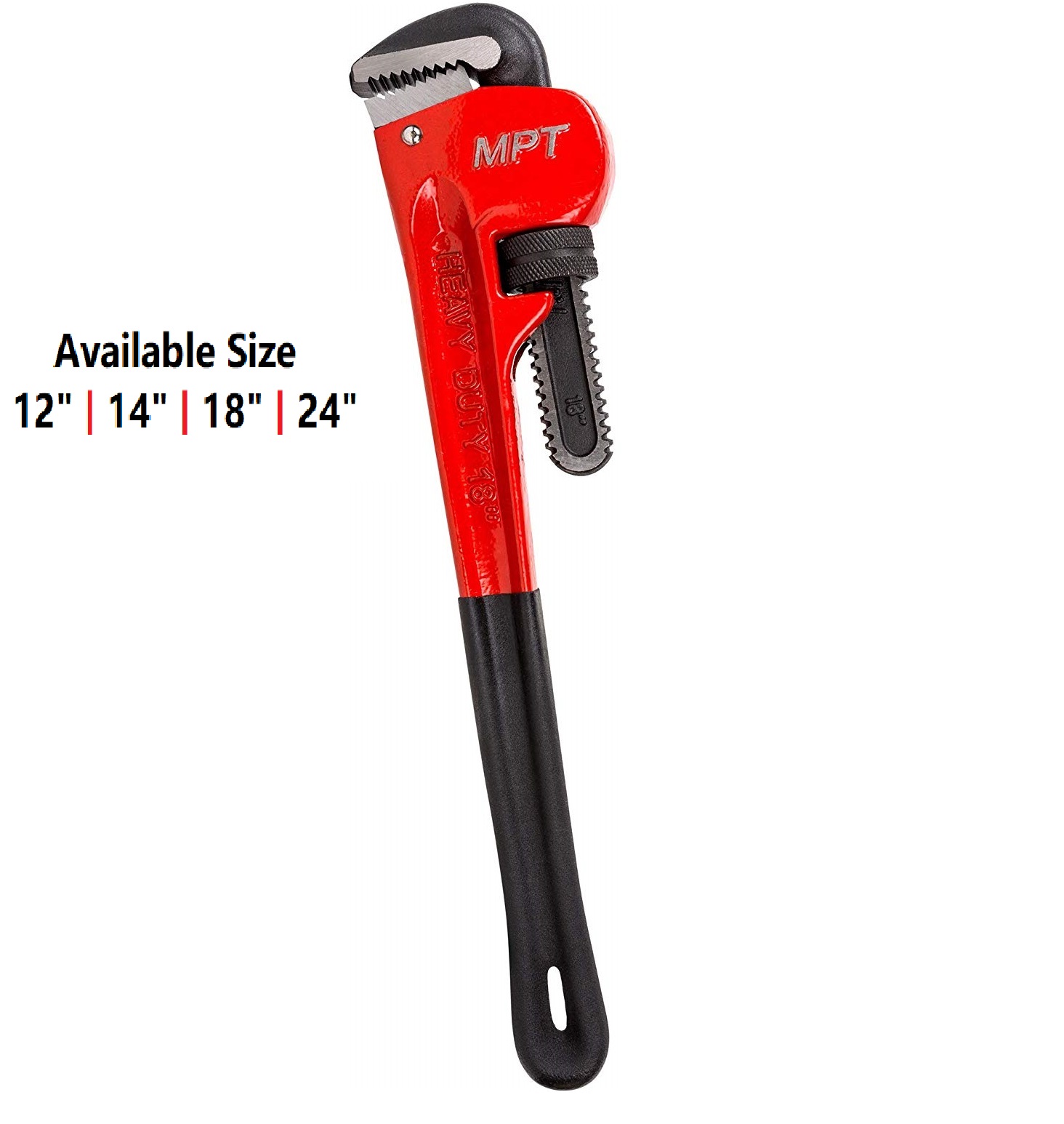 MPT Heavy Duty Pipe Wrench ( 12" | 14" | 18" | 24" ), Carbon steel ...