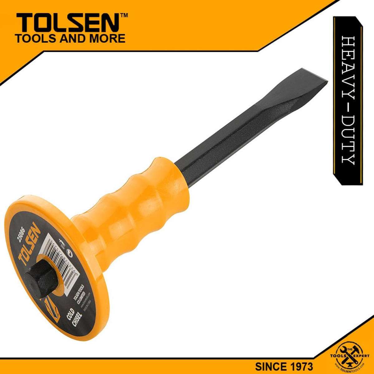 Tolsen 10" Flat-tip Chisel with Hand Protection 250 mm Model: 25086 ...