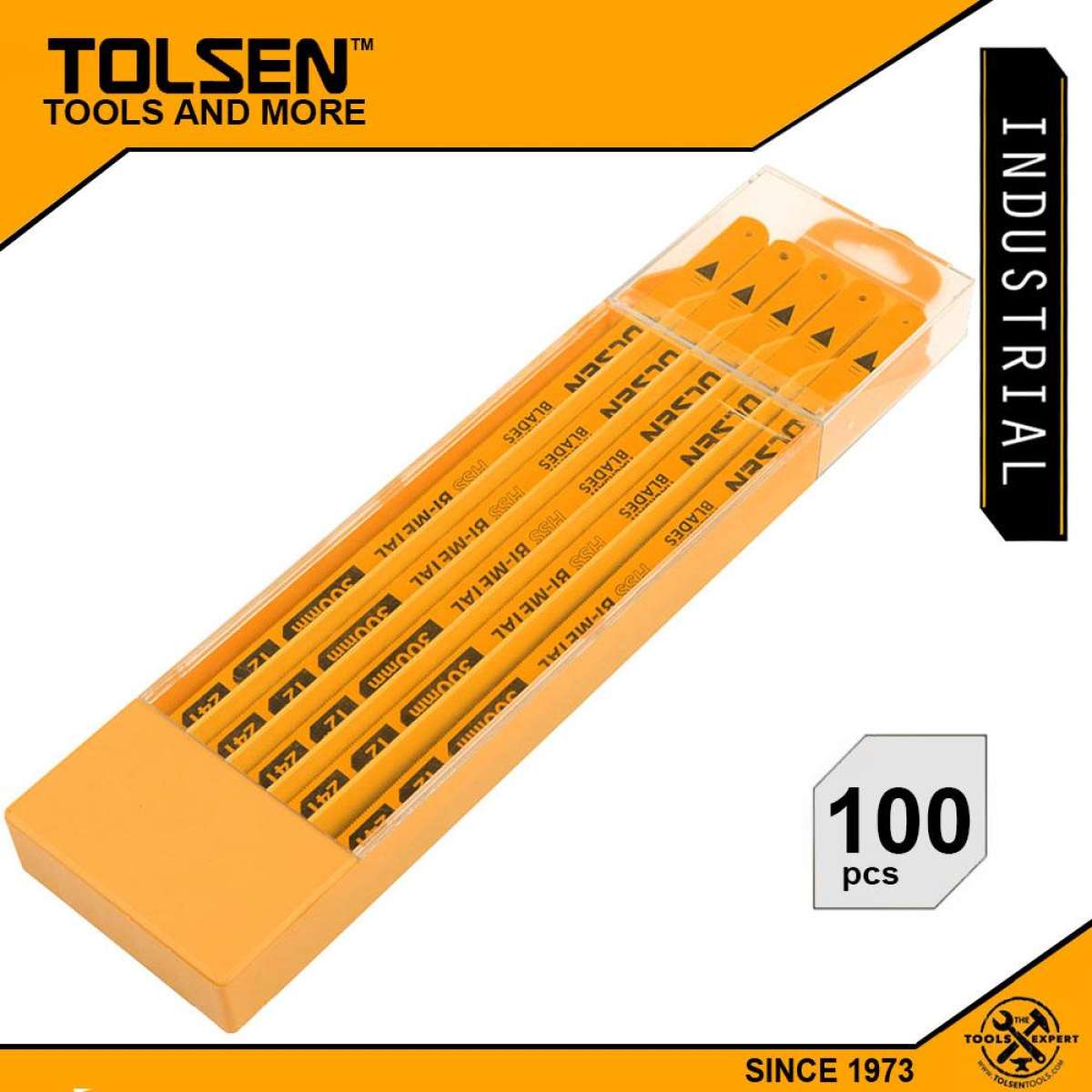 Tolsen 10Pcs Hacksaw HSS Bi-Metal Steel Blade Refill (12" x 1/2" x 24T ...