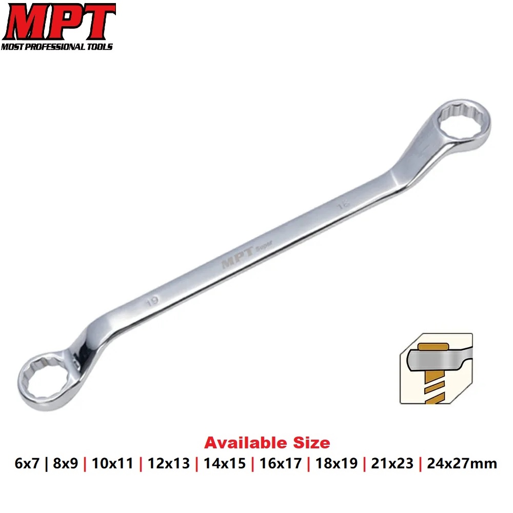MPT Double Ring Offset Spanner Ring Dully ( 6x7 | 8x9 | 10x11 | 12x13 ...