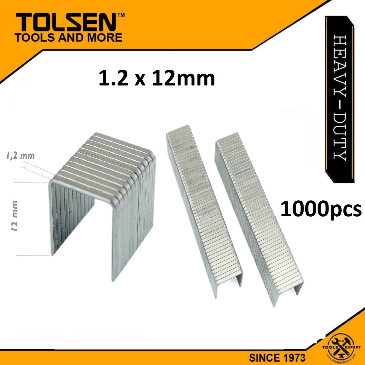 Tolsen 1000Pcs Staples Wire Refill (1.2 x 12mm ) Model: 43030 | Tolsen ...