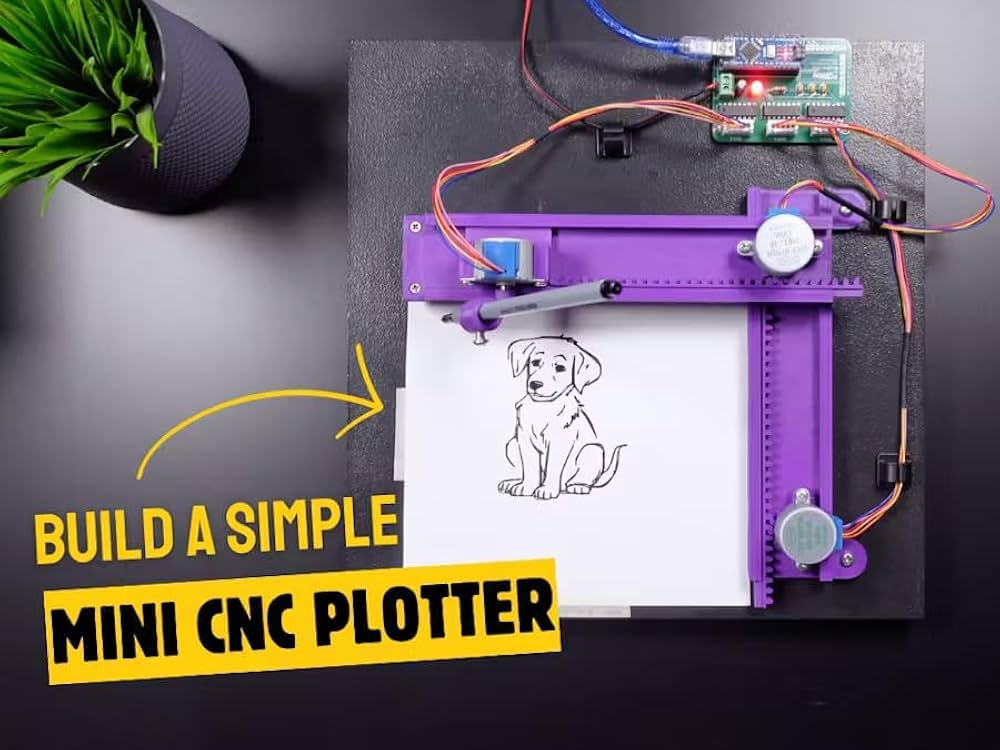 CNC Plotter Machine 3D Printed - DIY full Kit - (3D Printed Writing ...