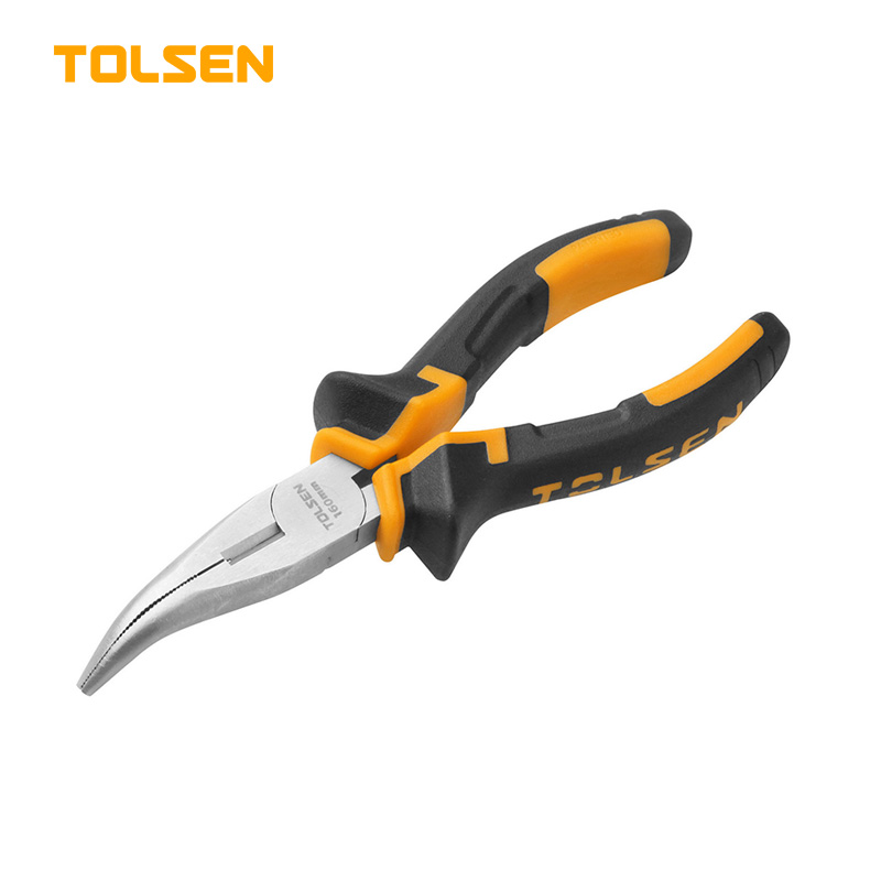 TOLSEN 6" Bent Nose Pliers 160mm TPR Handle Model: 10008 | Tolsen Tools ...
