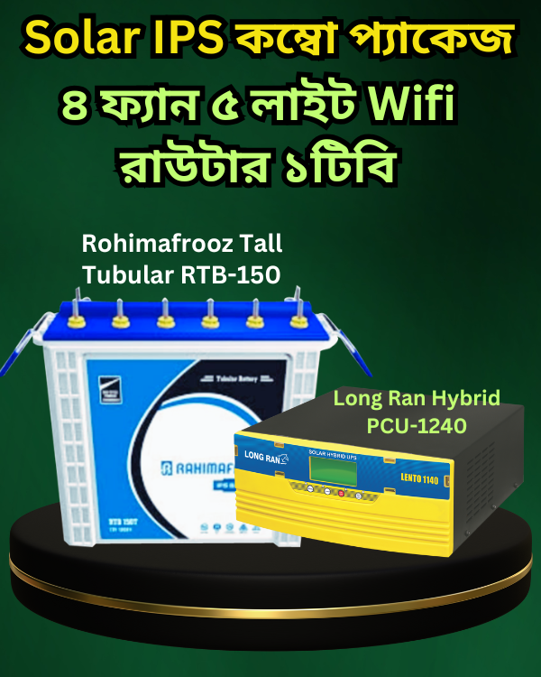 4-Fan 5-Light Solar Hybrid Combo Package Home IPS / UPS inverter | IPS ...