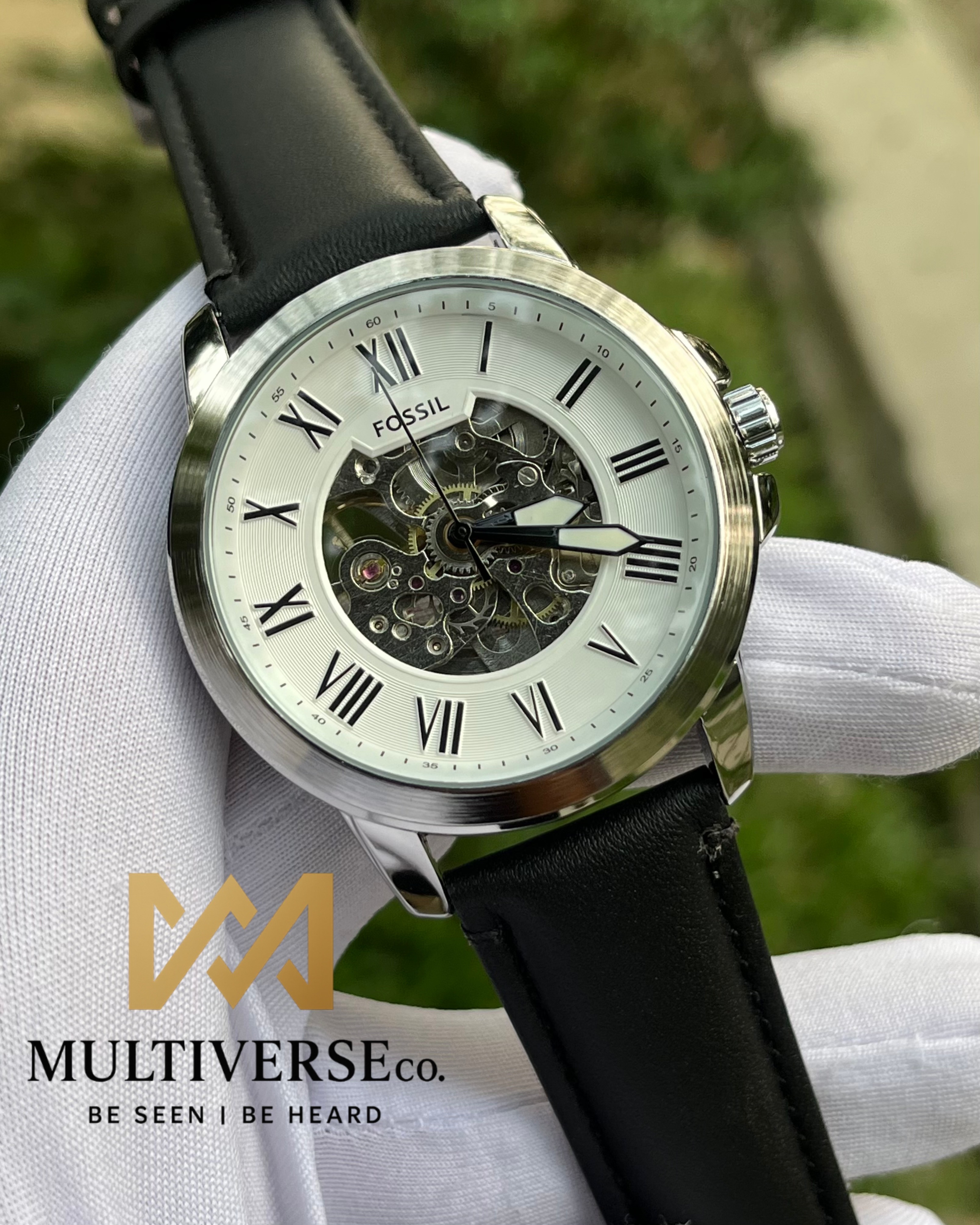 Fossil ME Series Black Belt White Dial(AA) | WATCH MULTIVERSE