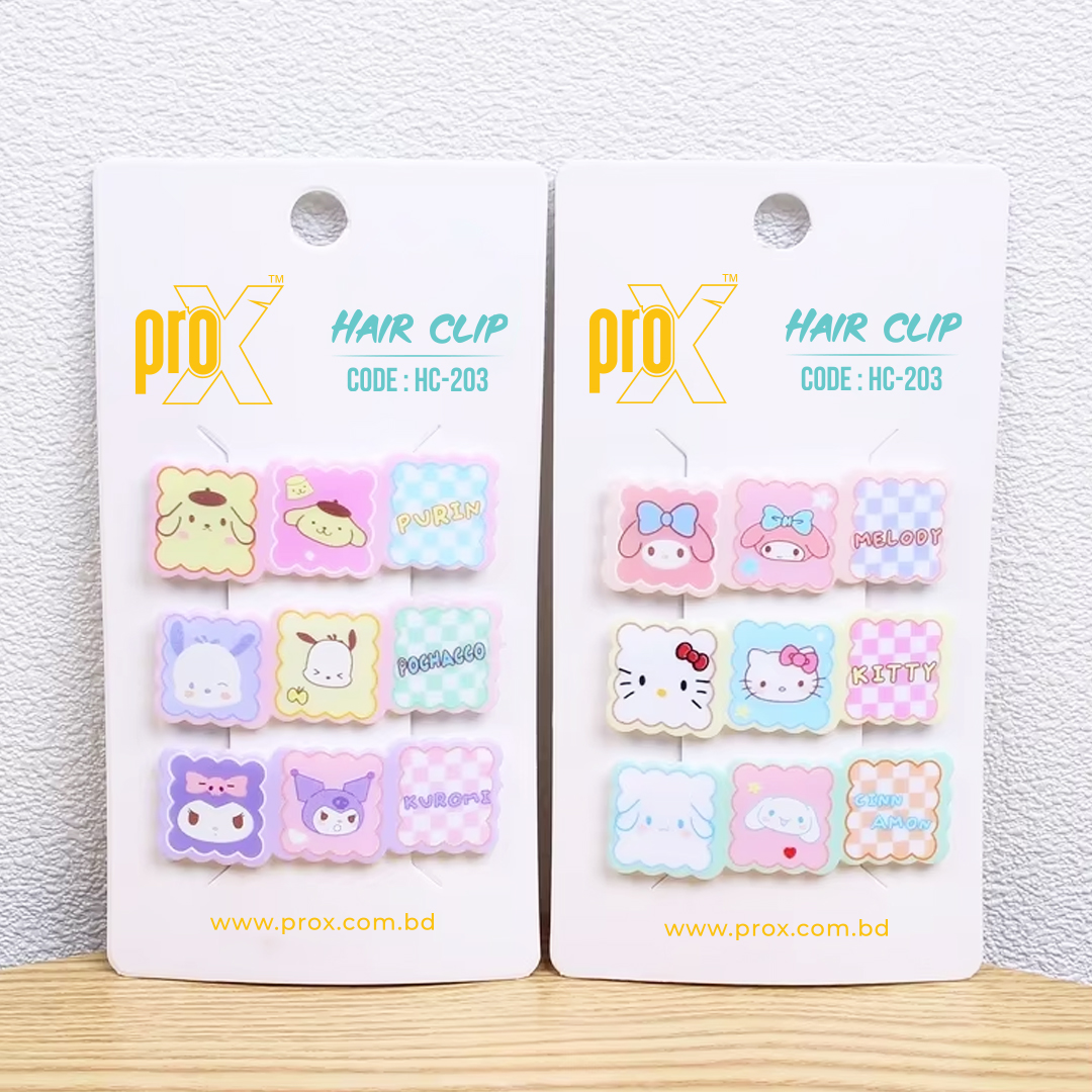 ProX Essential Hair Clip For Women HC-203-5 ( 3pcs ) Multi-Color | ProX