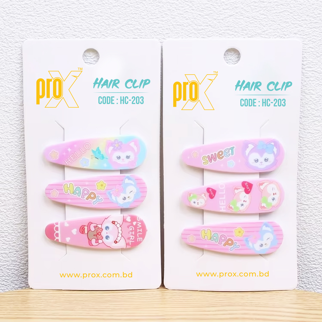 ProX Essential Hair Clip For Women HC-203-12 ( 3pcs ) Multi-Color | ProX