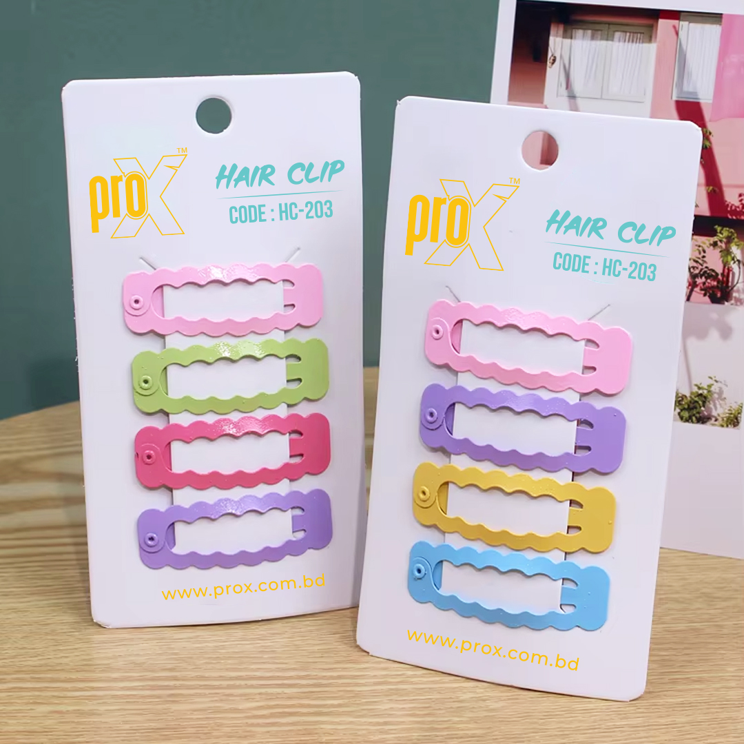 ProX Essential Hair Clip For Women HC-203-16 ( 4pcs ) Multi-Color | ProX