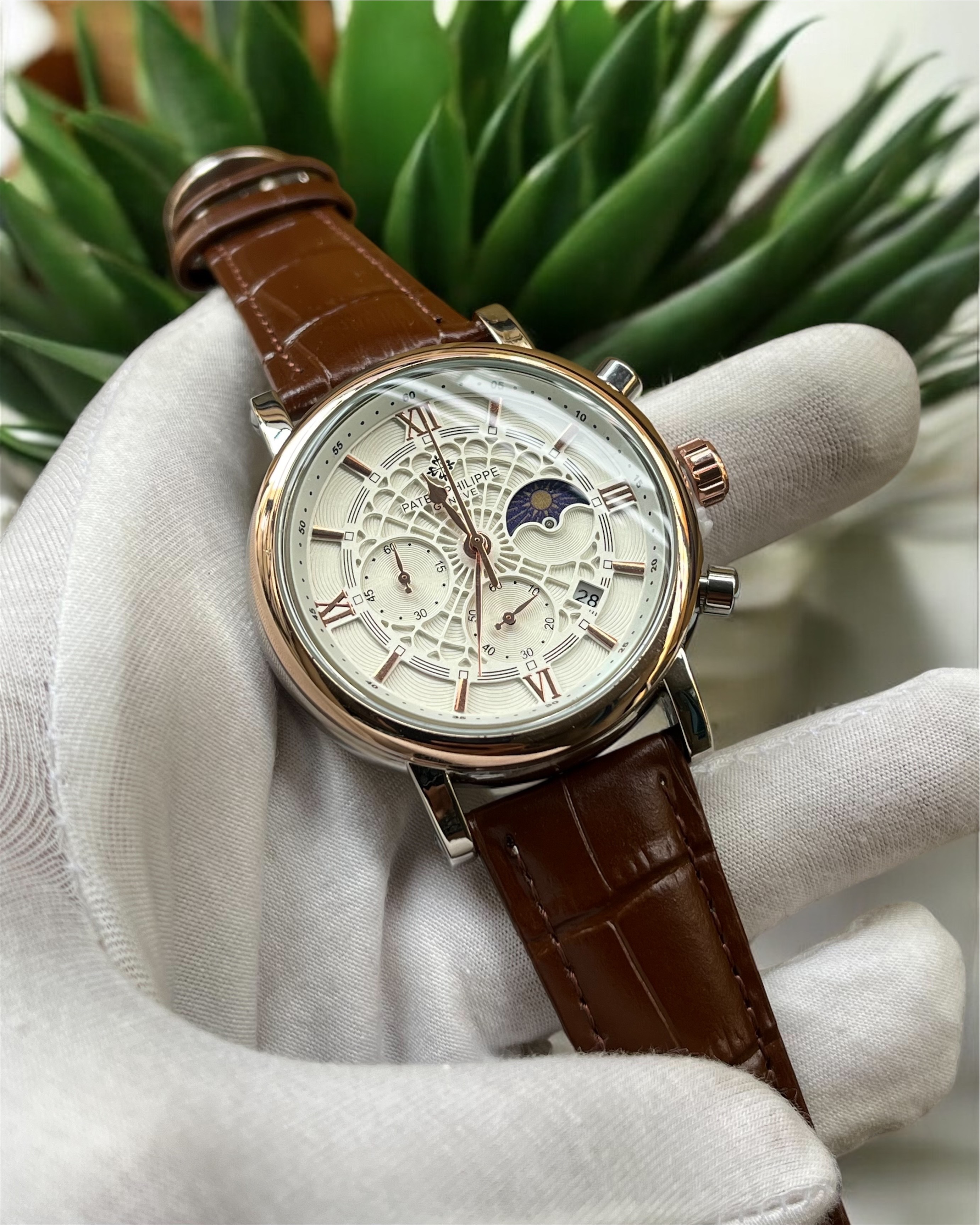 Patek Philippe Spider Dial Brown Belt (AA) | WATCH MULTIVERSE