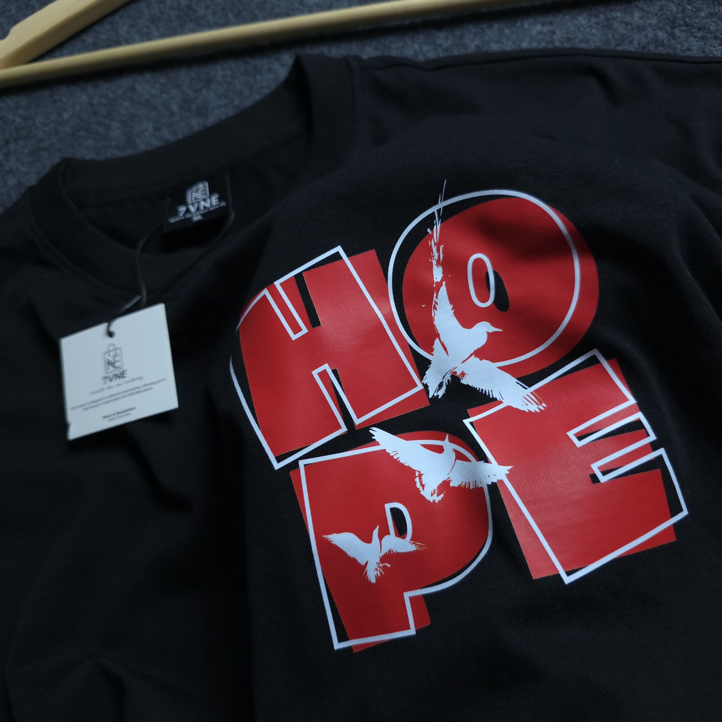 HOPE Flying Birds 🕊️ - Premium Oversized Drop Shoulder T-shirt | 7VNE ...