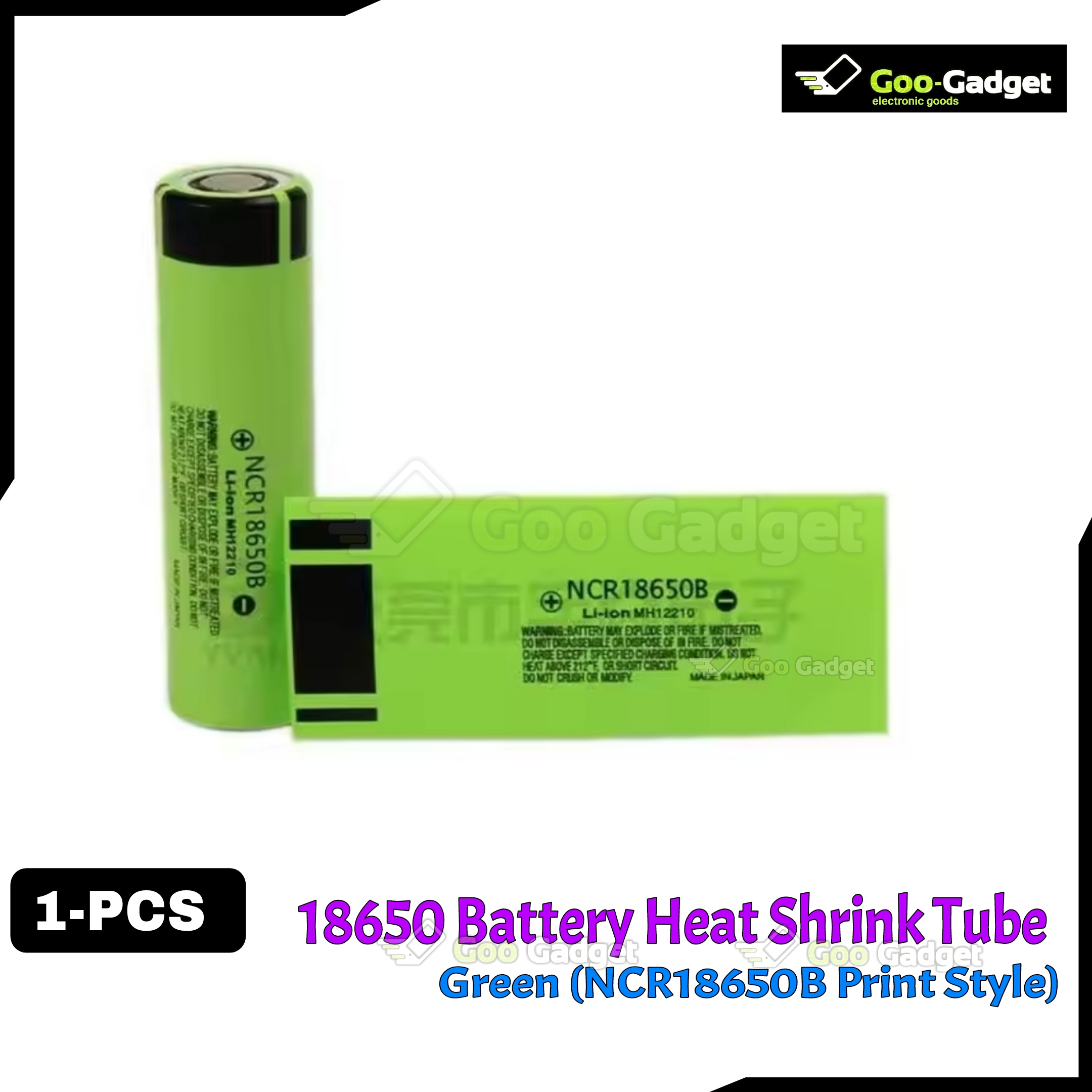 NCR18650B 18650 Battery Heat Shrink Tube | Green PVC Cover Wrap | DIY ...