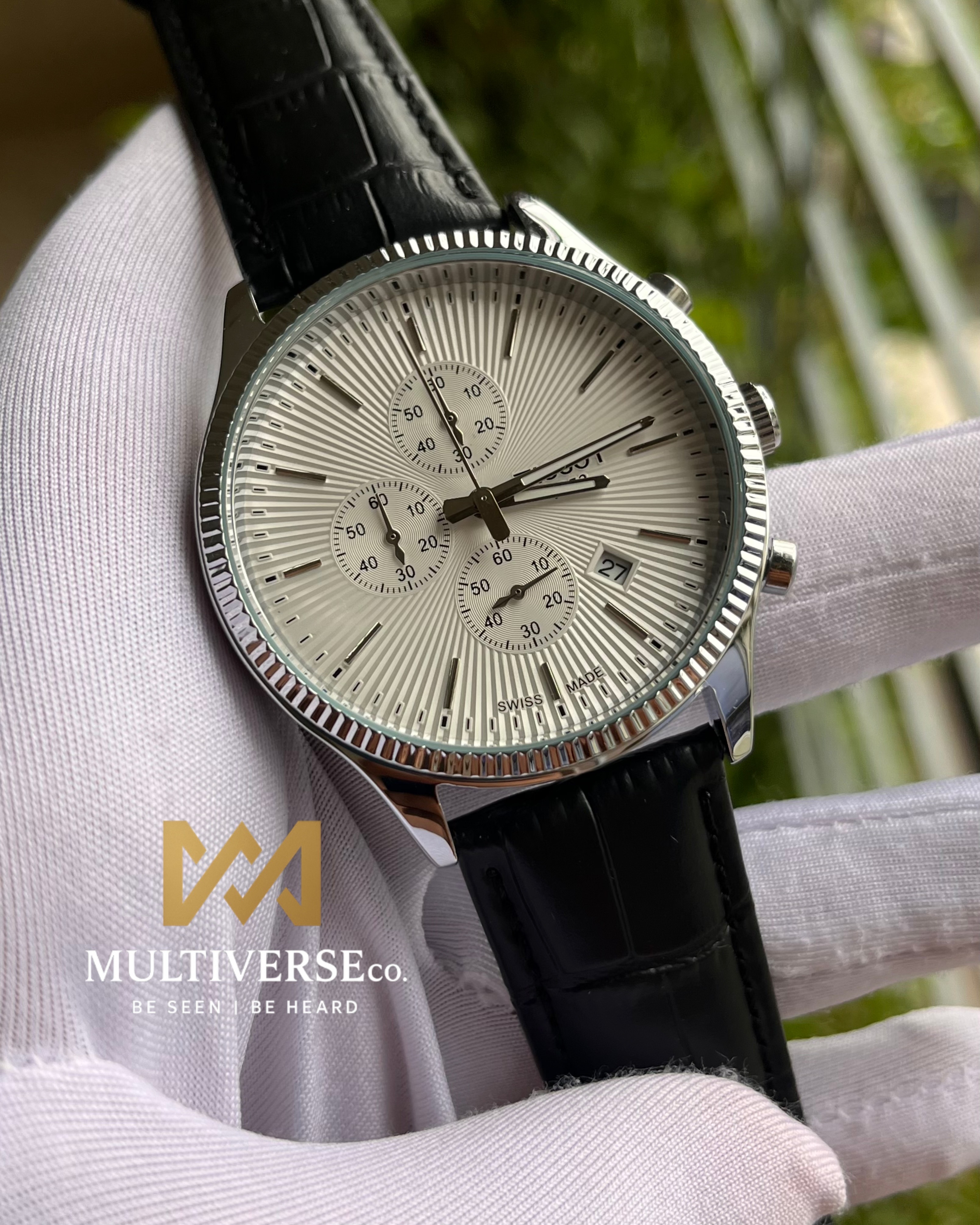 TISSOT BLACK BELT & WHITE DIAL (AA) | WATCH MULTIVERSE