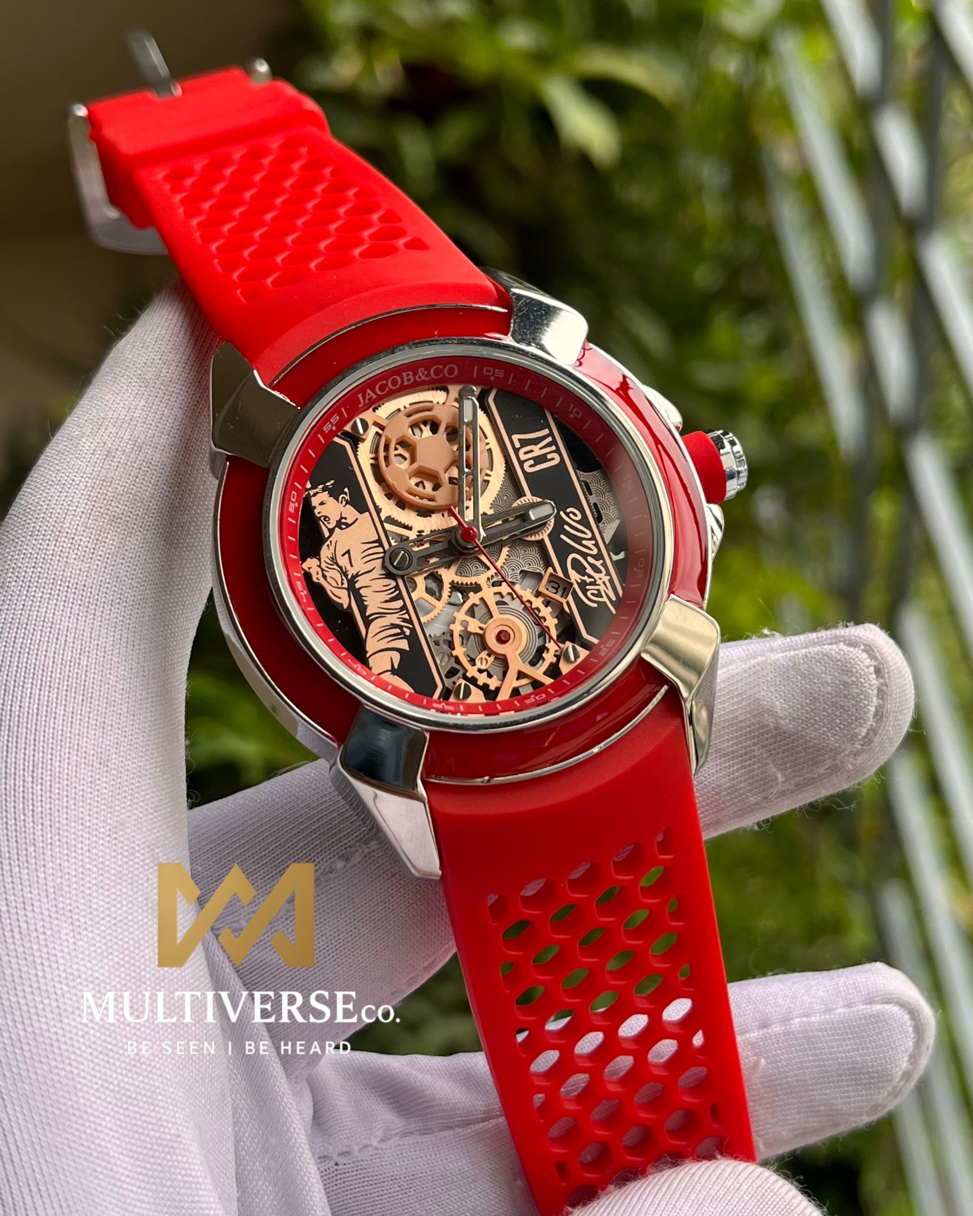 CR7 JACOB AND CO RED & SILVER (AA) | WATCH MULTIVERSE