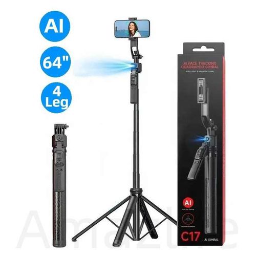 YE C17 Ai Face Tracking Gimbal Selfie Stick Tripodl | TechTrove
