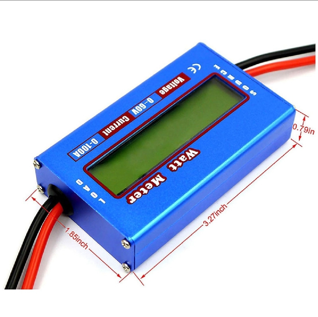 Digital DC Wattmeter – 0–60V 100A | Real-Time Power, Voltage, Current ...