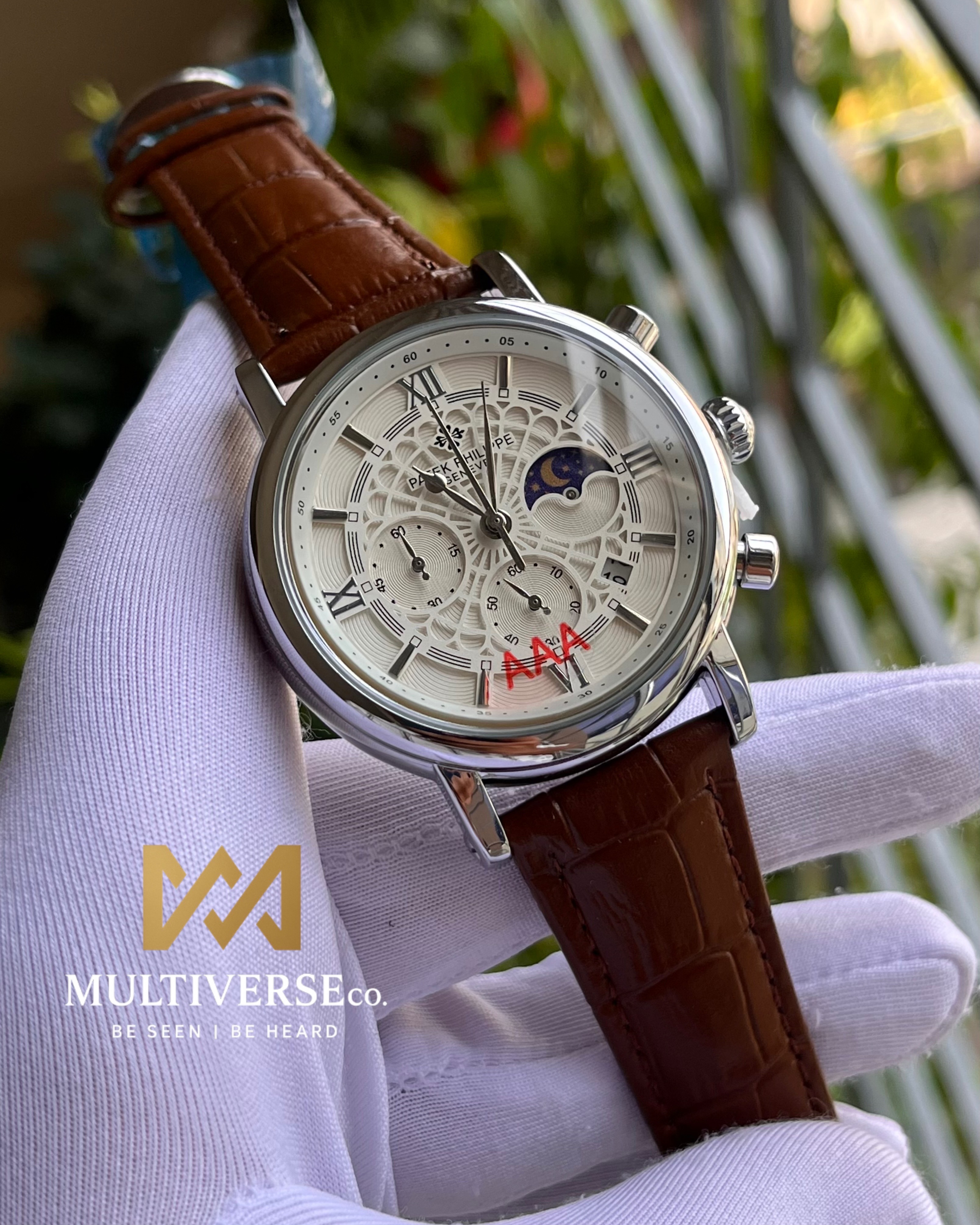 PP SPIDER DIAL BROWN BELT (AA) | WATCH MULTIVERSE