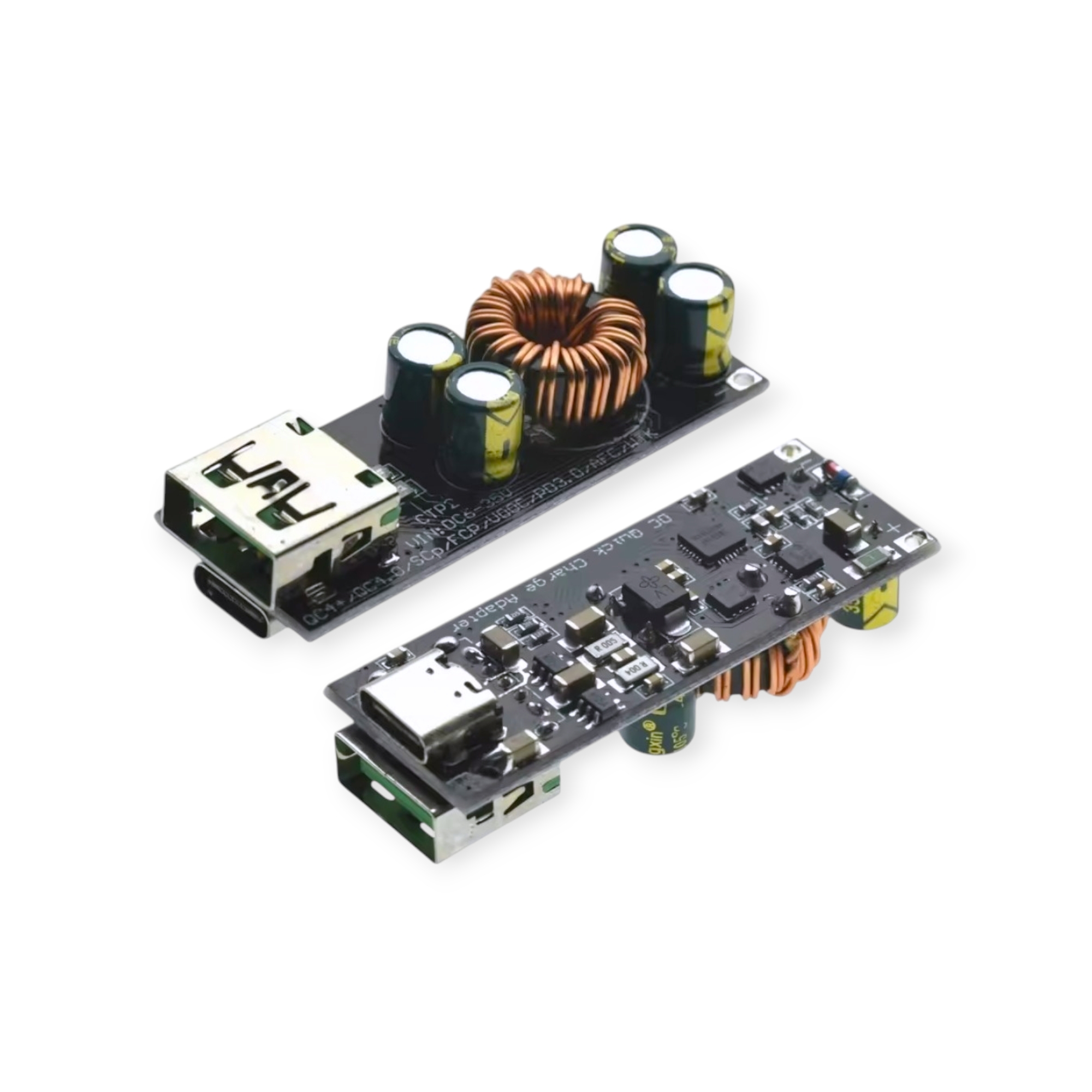 60W 6-35V DC to USB Type C PD 3.0 QC4 Type A QC3.0 DC Fast Charge 12V ...