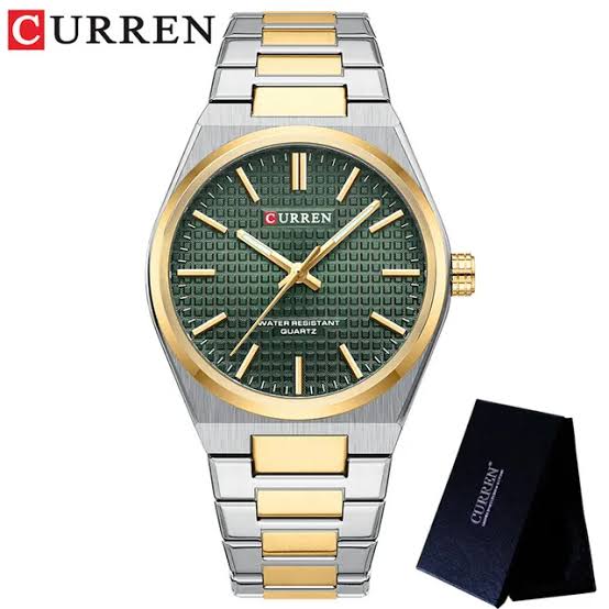 Curren 8439 Luxury Stainless Steel Men’s Watch – Silver Gold | Watch ...