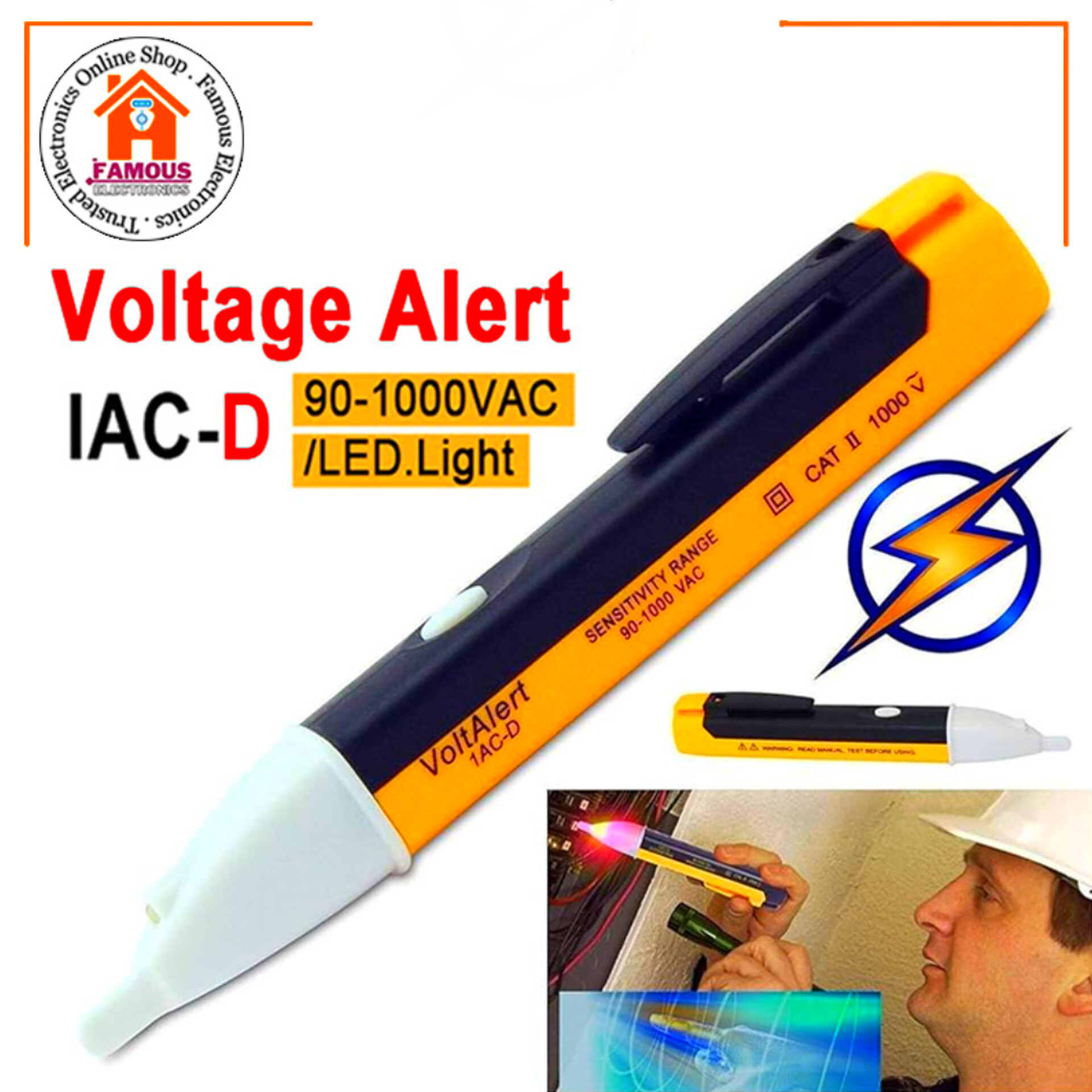 Non-contact Volt Alert Electrical Tester Socket Wall AC Power Outlet ...