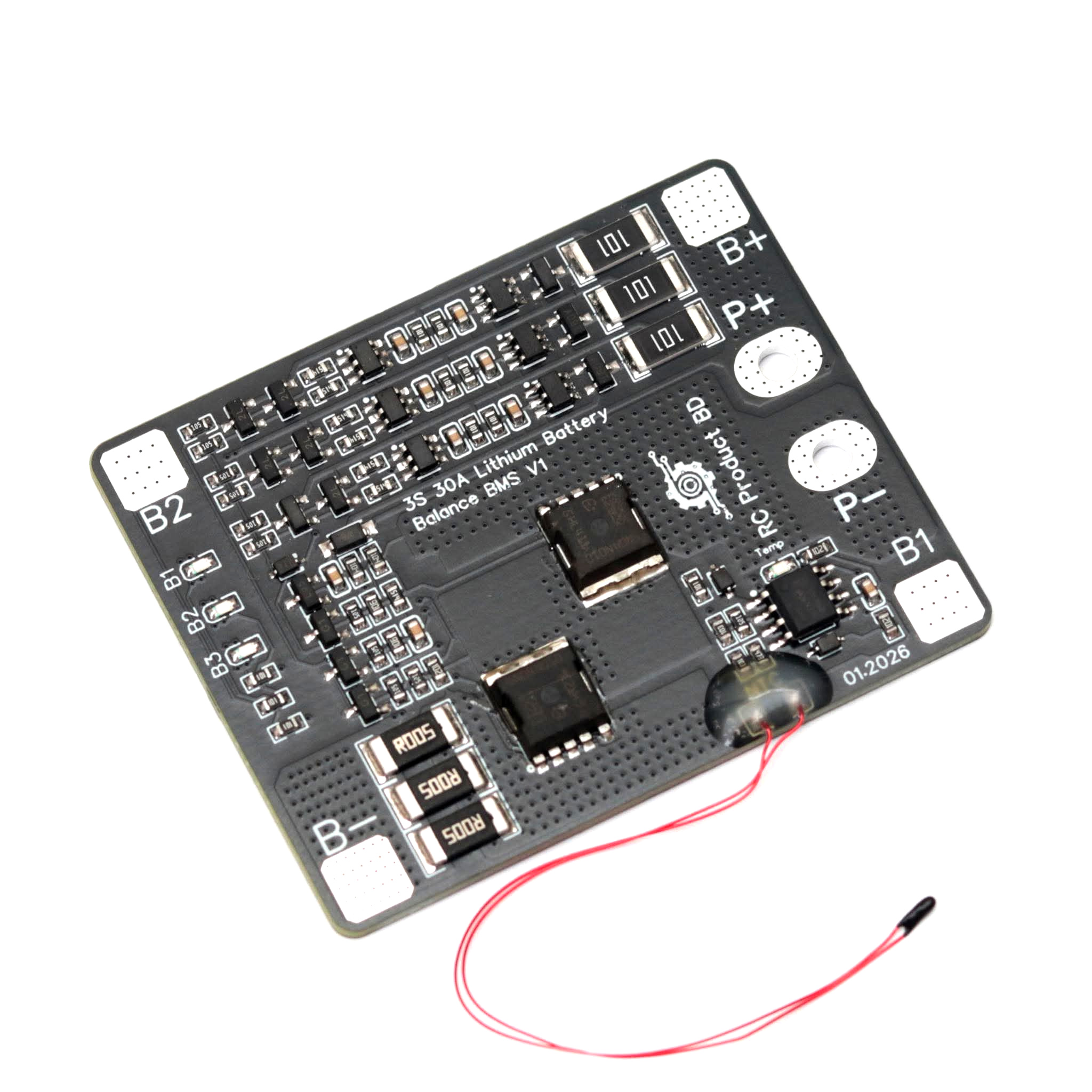 3S 30A Lithium Battery Balance BMS with Smart Temperature Sensor ...