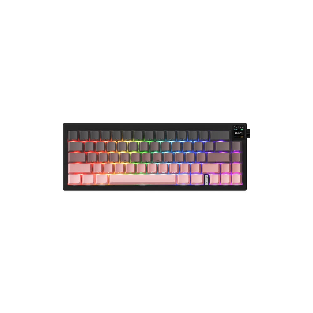 Ajazz AK650 Tri-mode Mechanical Keyboard | Side Print Black Pink | DopeTech
