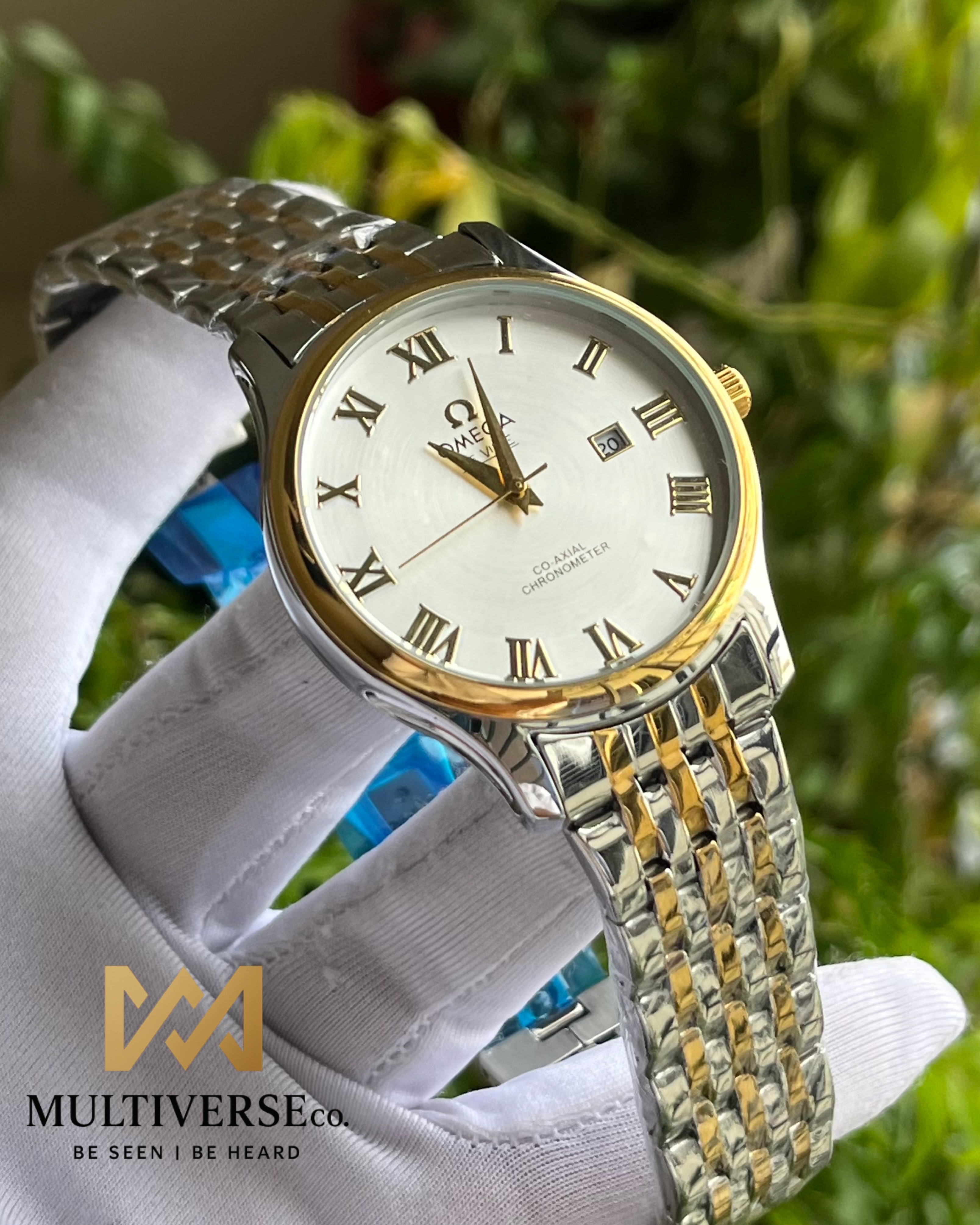 OMEGA DE VILLE WHITE DIAL TWO TONE CHAIN SWEEP MOVEMENT(AA) | WATCH MULTIVERSE
