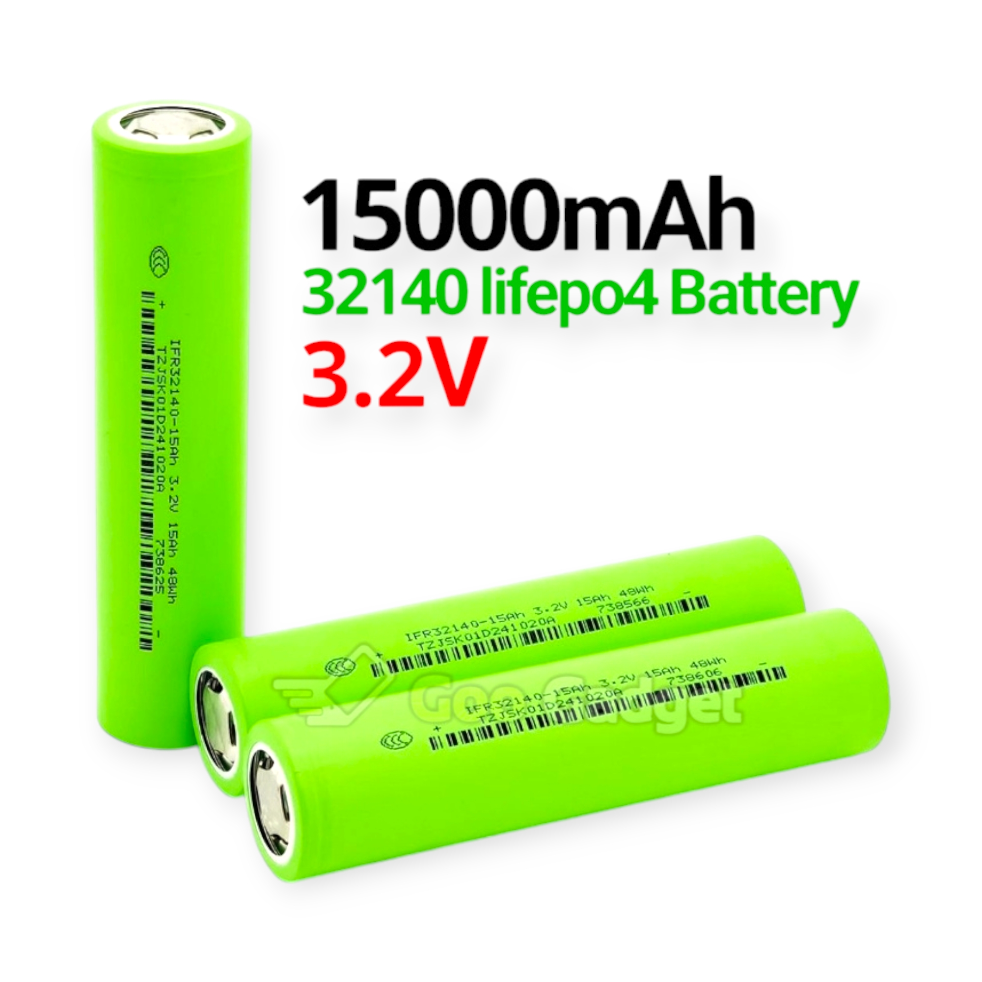 IFR32140 3.2V 15000mAh LiFePO4 Rechargeable Battery | High-Capacity ...