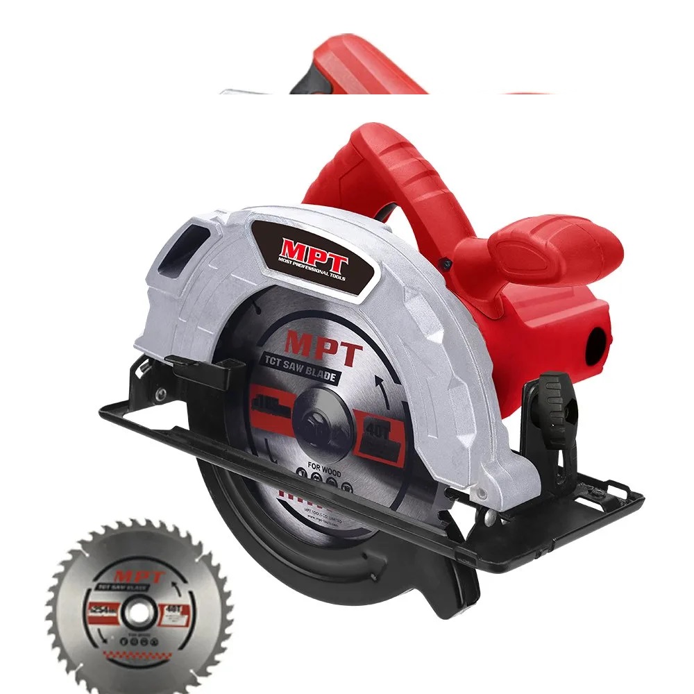 MPT Circular Saw, 185mm (7-1/4"), 1200w, Bore: 20mm, Cutting depth (45 ...
