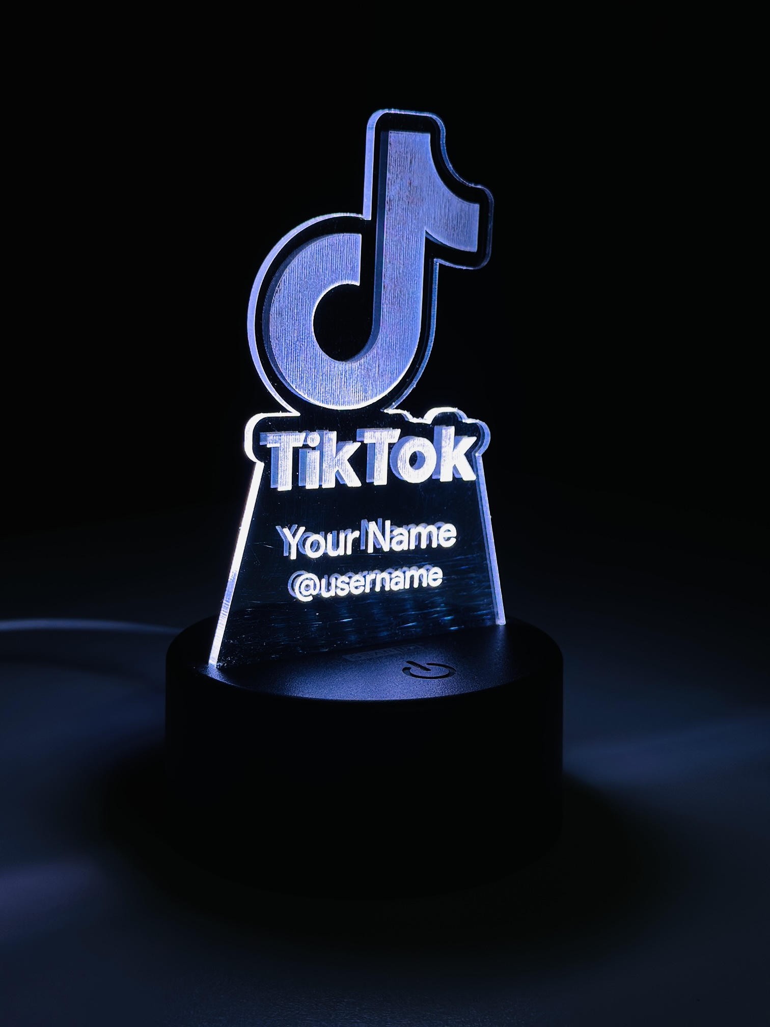 Customizable Multicolor Acrylic Night Lamp – TikTok Edition | Bonduki